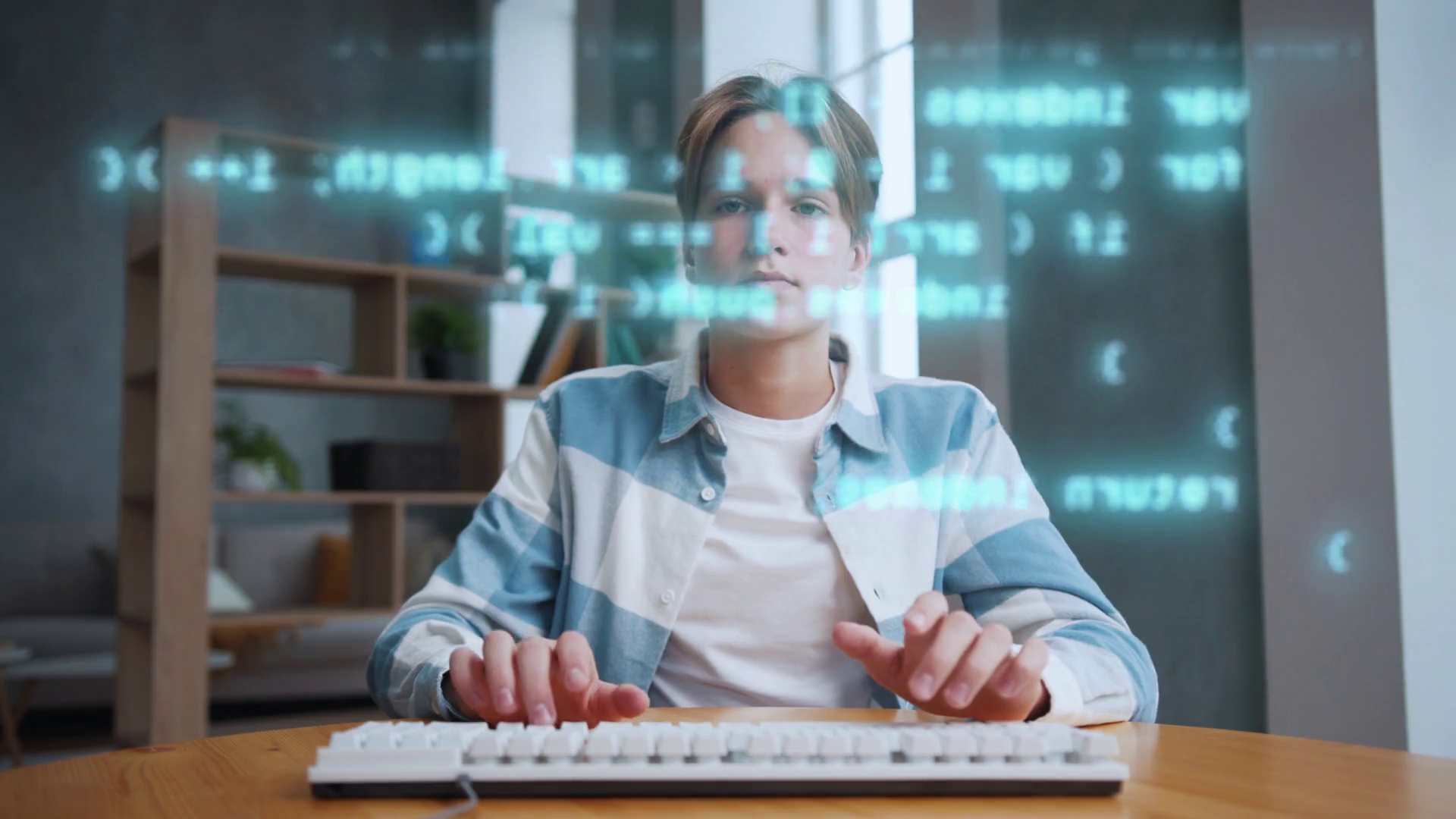 Young Professional Programer Working With Stock Footage SBV-348643143 ...