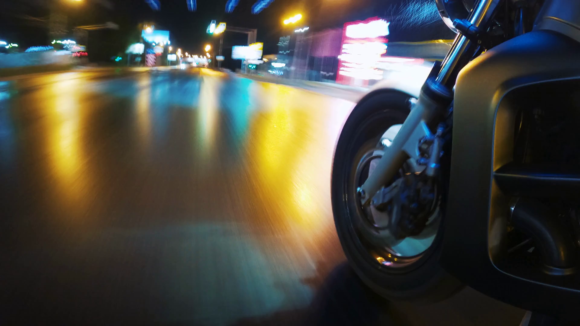 Close Up View Of Wheel Of Fast Driving Bike Stock Footage SBV-348420493 ...
