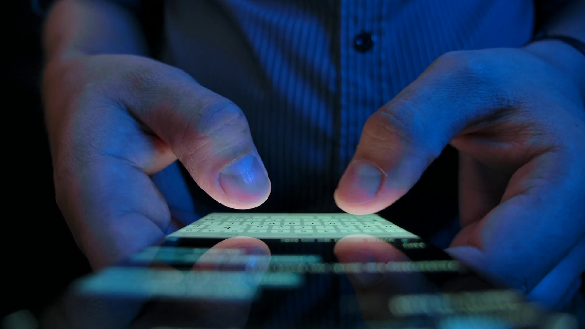 Adult Person Use Smart Phone Writing Message Stock Footage SBV ...