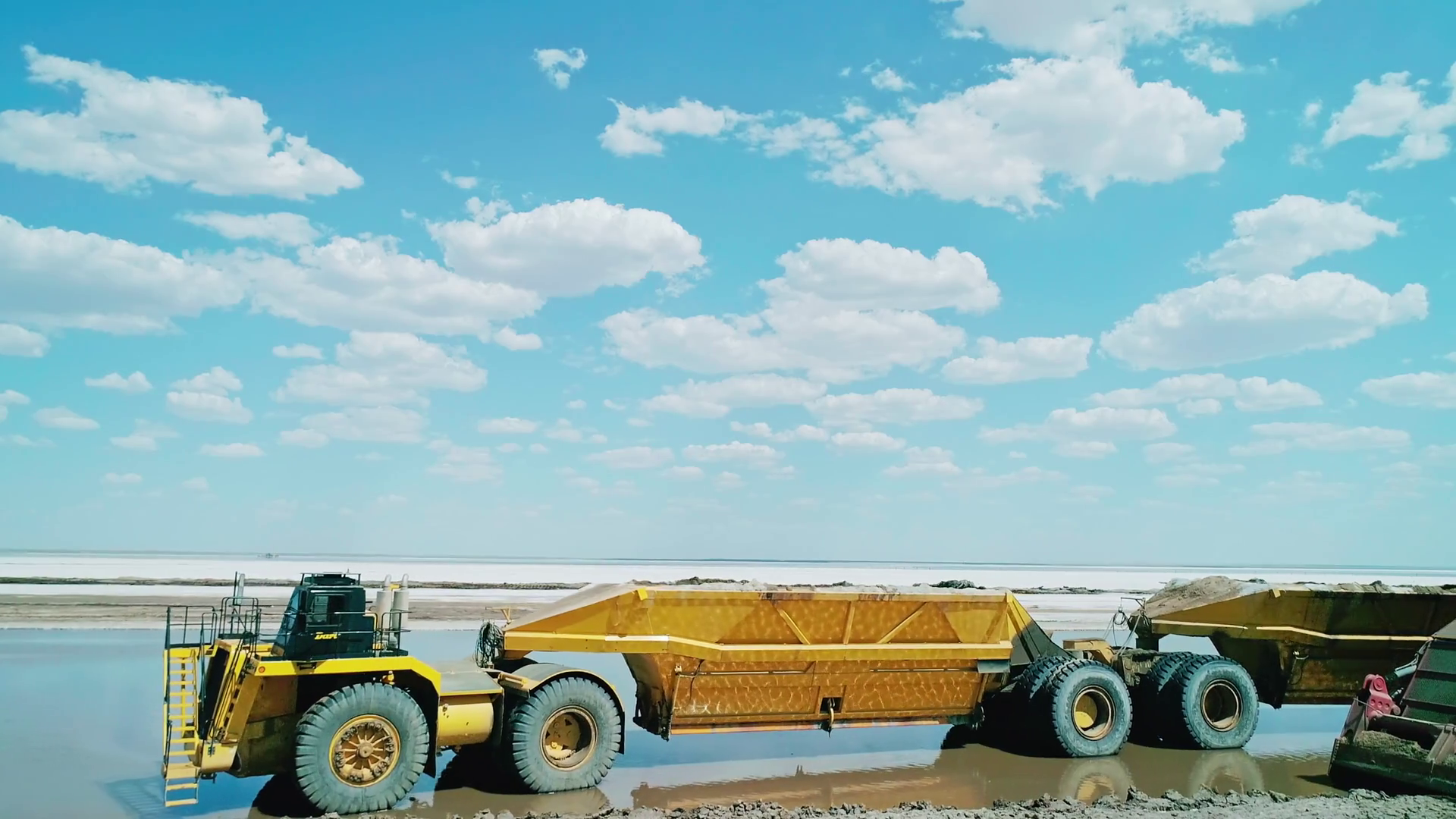 Aerial View Of Natural Salt Production At Stock Footage SBV-347701297 ...