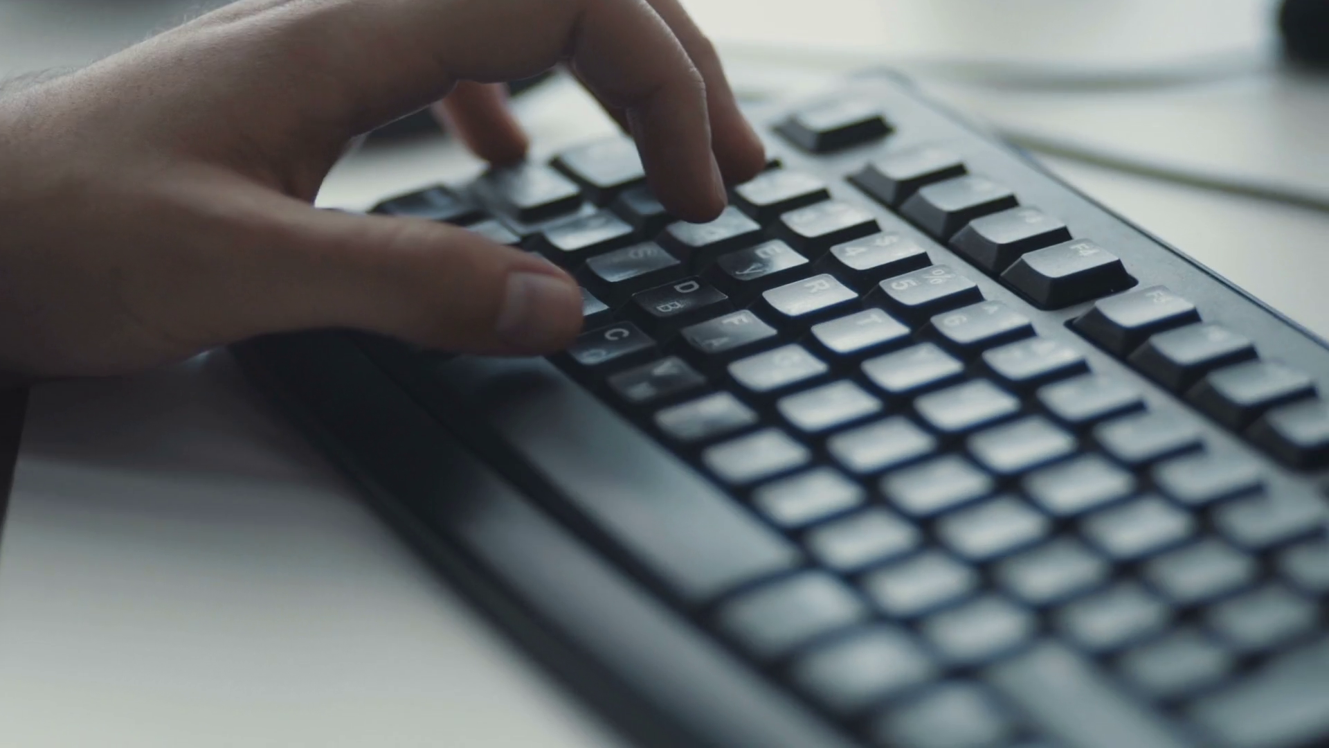 Office Concept: Keyboard Closeup Man Hands Stock Footage SBV-351893120 ...