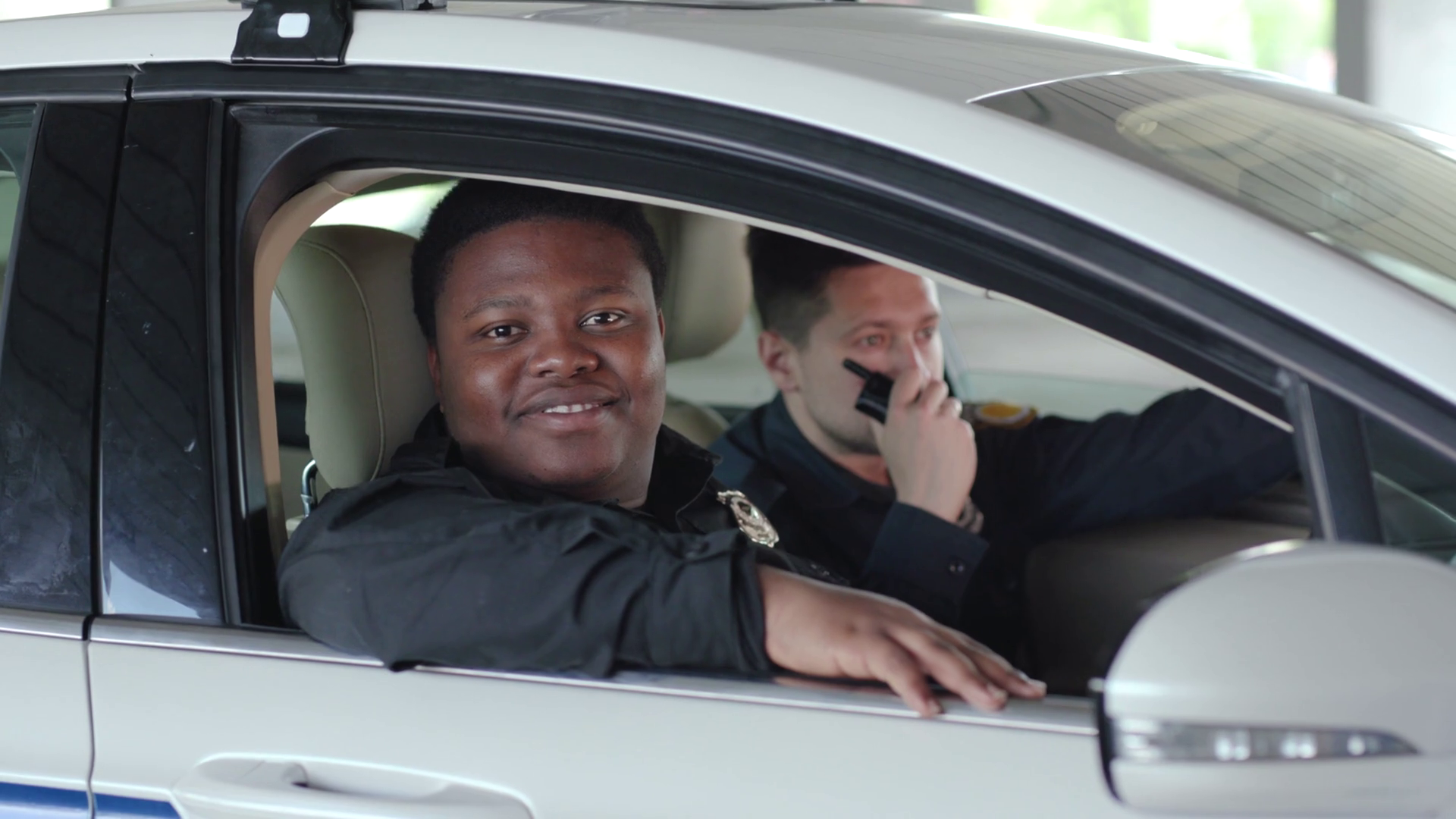 Happy African American Man Cops Sitting In Stock Footage SBV-351986029 ...