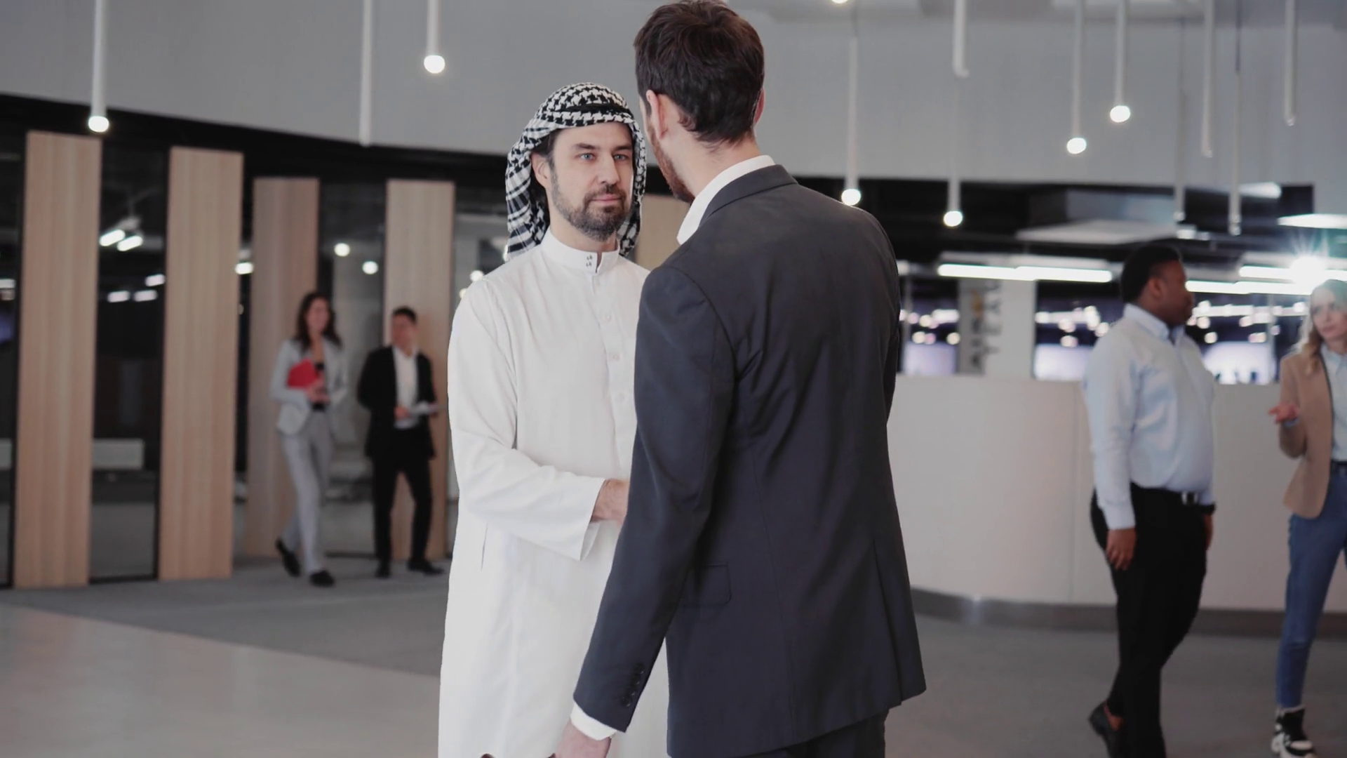 Arabic Businessman Caucasian Lawyer Meeting Stock Footage SBV-351919978 ...