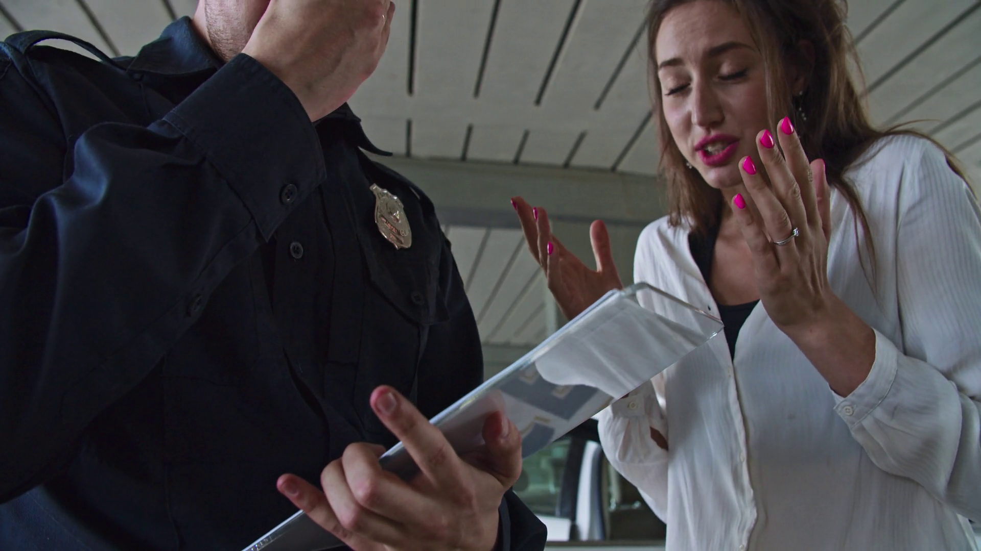 A Confrontation Between Police Officer Young Stock Footage SBV ...