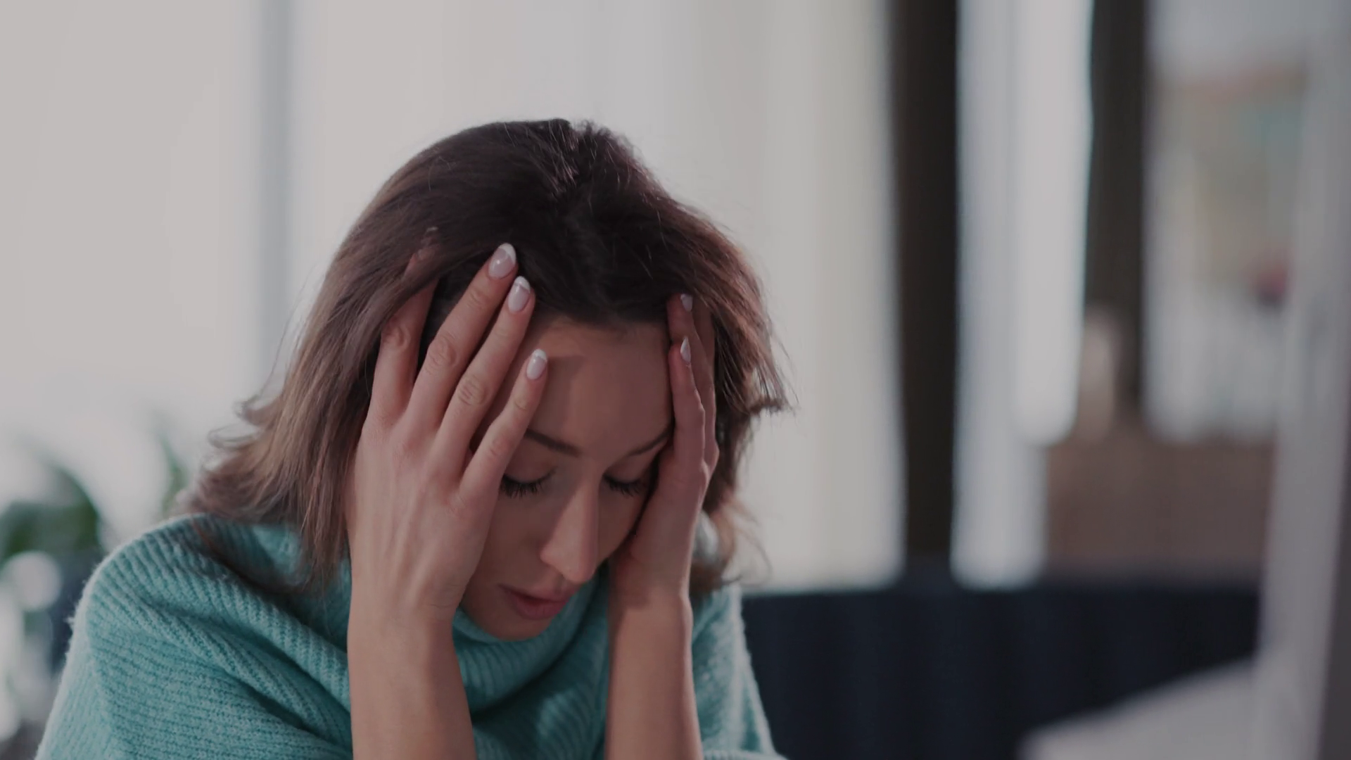 A Frustrated Woman Is Working Hard From Home Stock Footage SBV ...