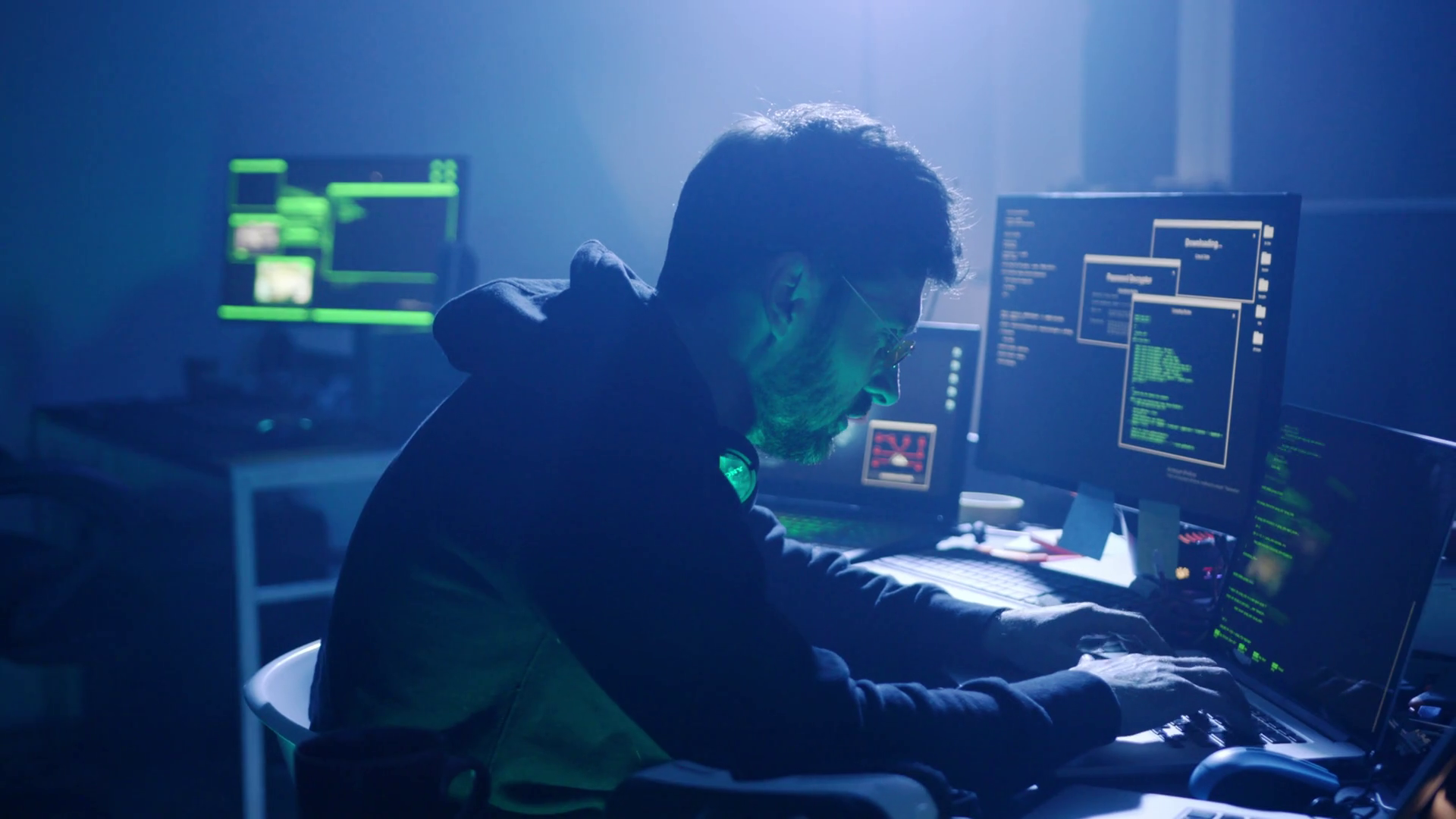 A Skilled Cybersecurity Expert Complex Code Stock Footage SBV-351912982 ...