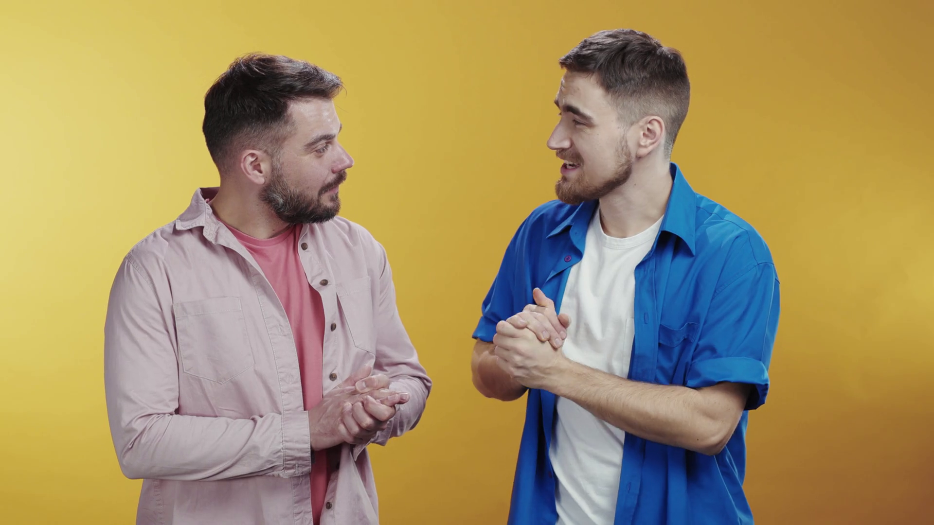 Two Men Engaging In Animated Friendly Stock Footage SBV-351966323 ...