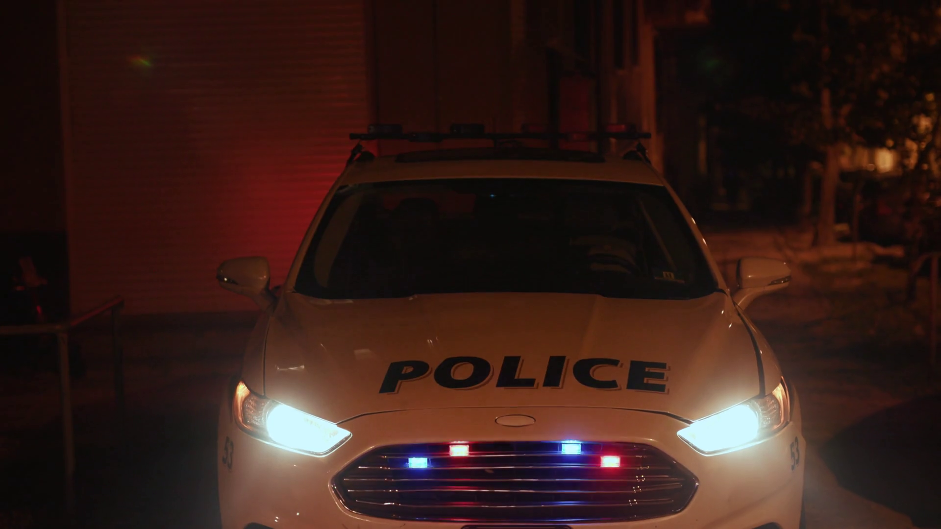 A Nighttime Police Vehicle Equipped With Stock Footage SBV-351966255 ...