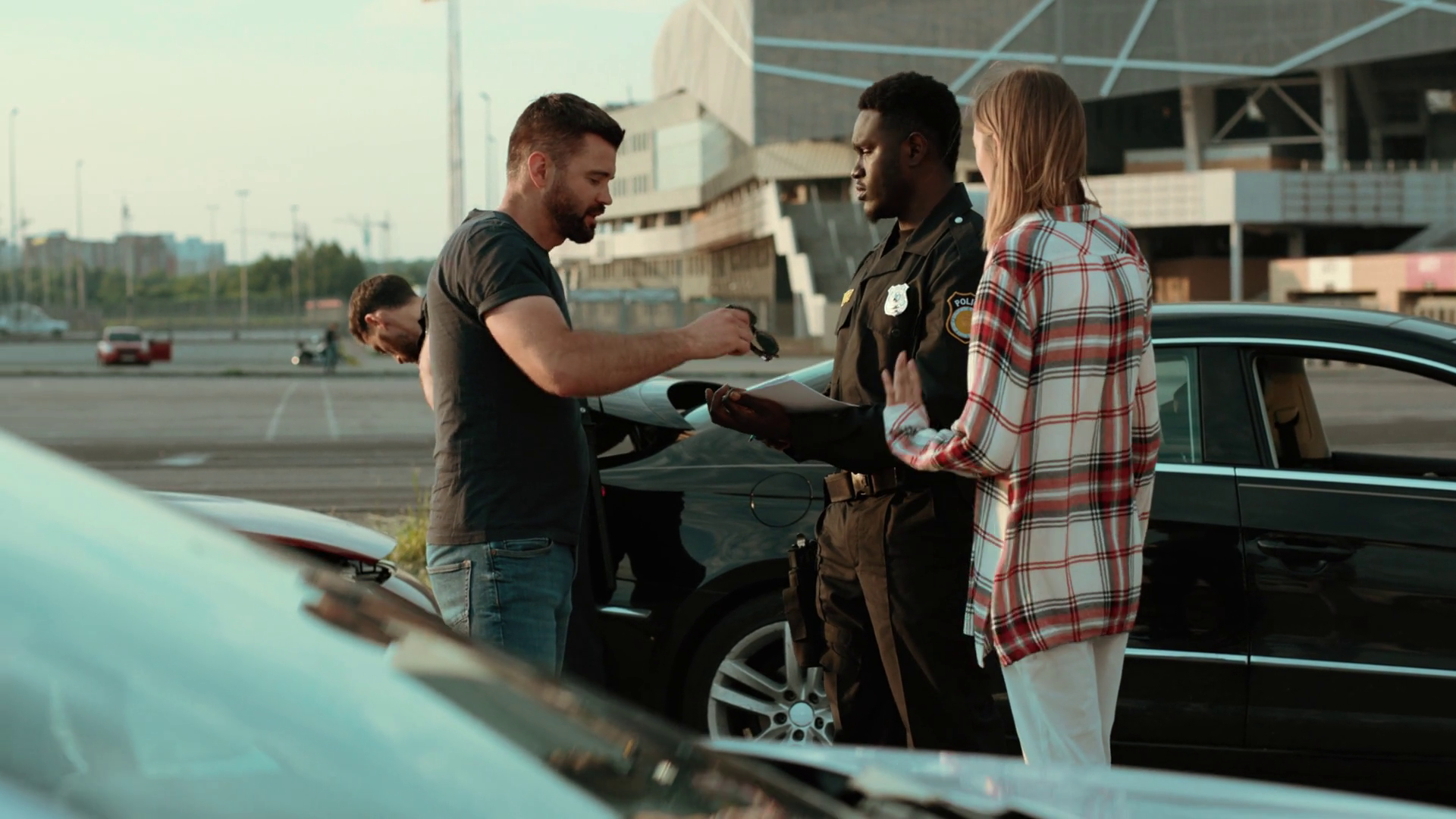 An Interaction During Traffic Stop Between Stock Footage SBV-352023725 ...