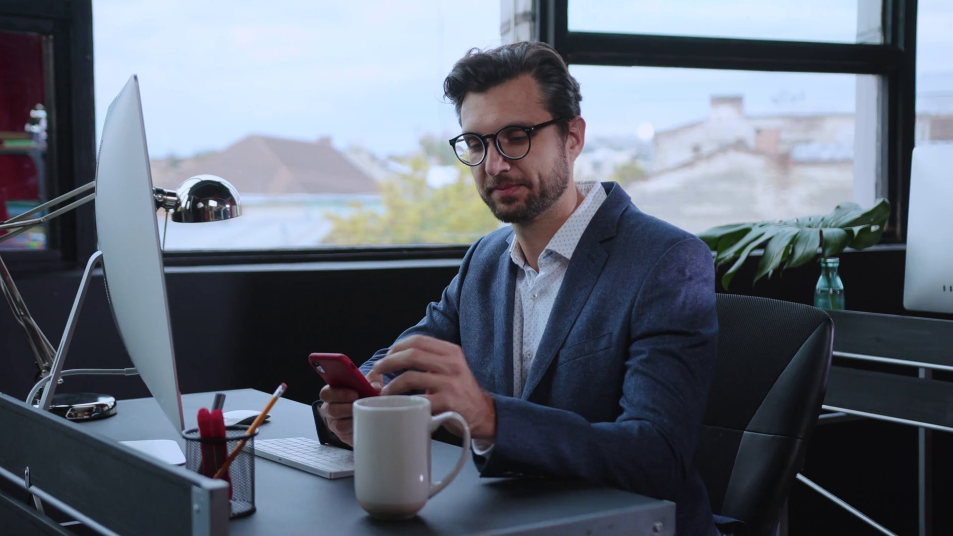 A Dedicated Professional Man Is Working Stock Footage SBV-351962935 ...