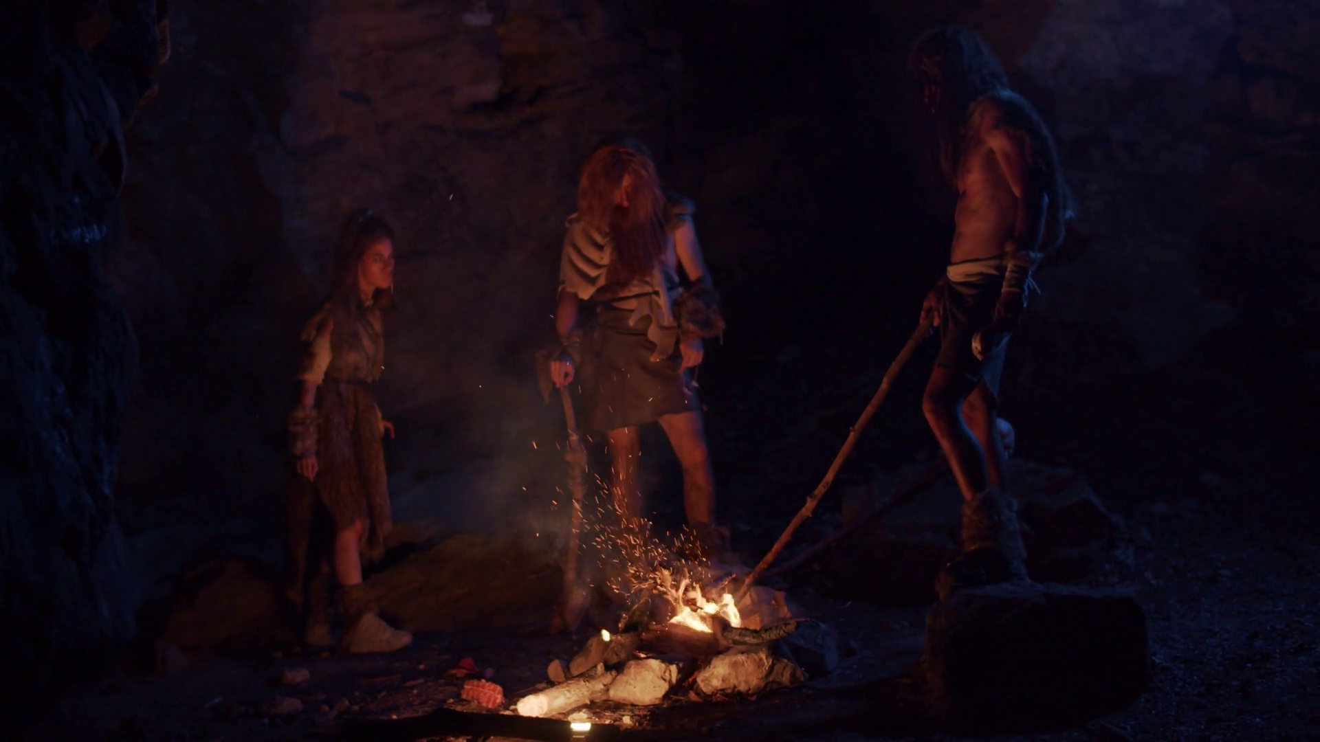 Tribe Cavemen Neanderthals Wearing Animal Stock Footage SBV-351985889 ...