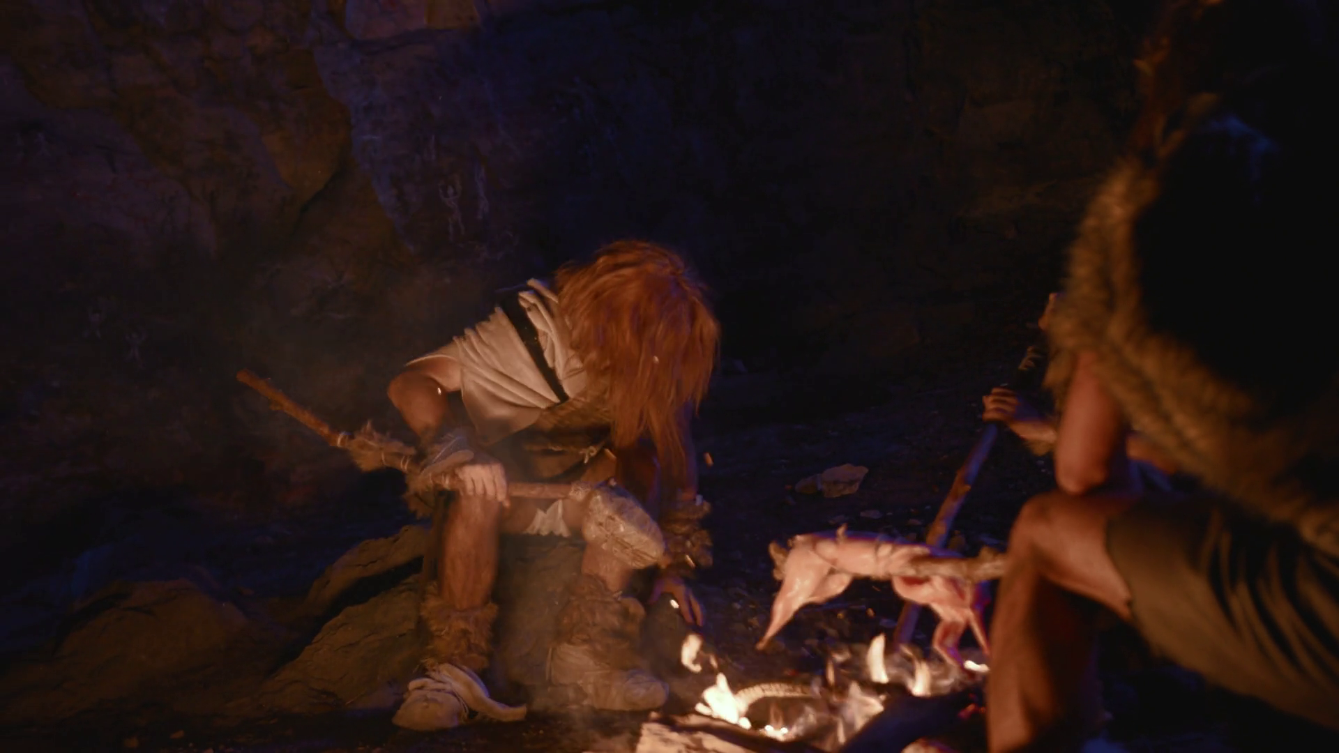 A Primitive Campfire Gathering Scene Stock Footage SBV-351926646 - Storyblocks