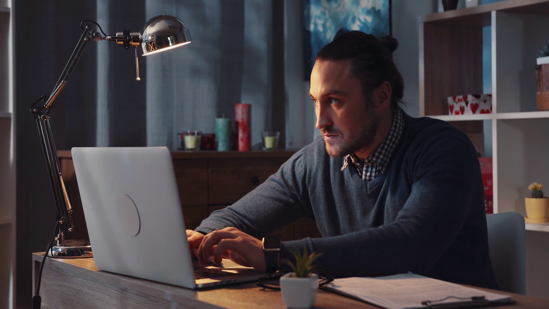 A Dedicated Focused Professional Working Stock Footage SBV-351856828 ...