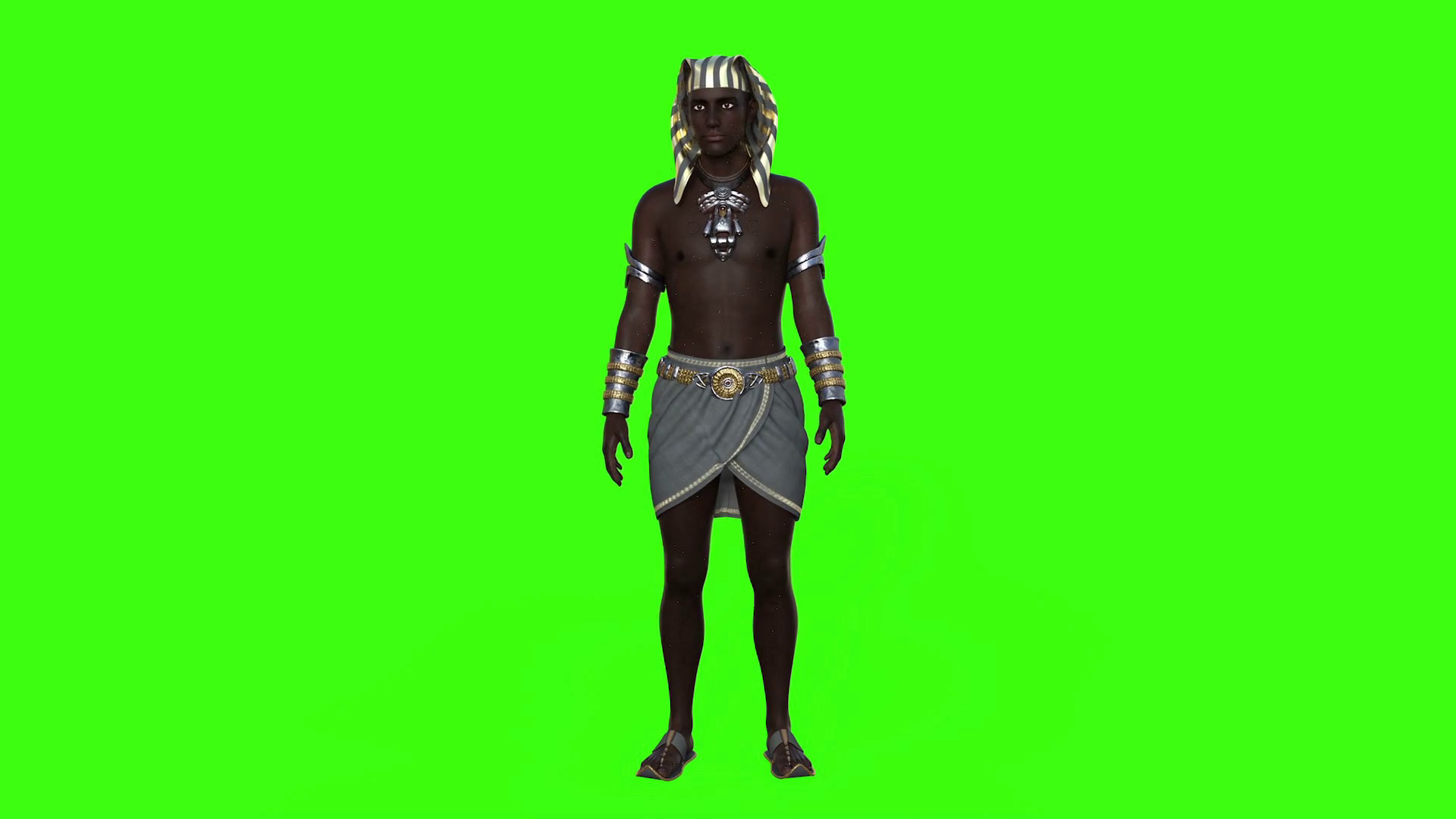 3d Egyptian Priest Green Screen Stock Motion Graphics SBV-336382471 ...