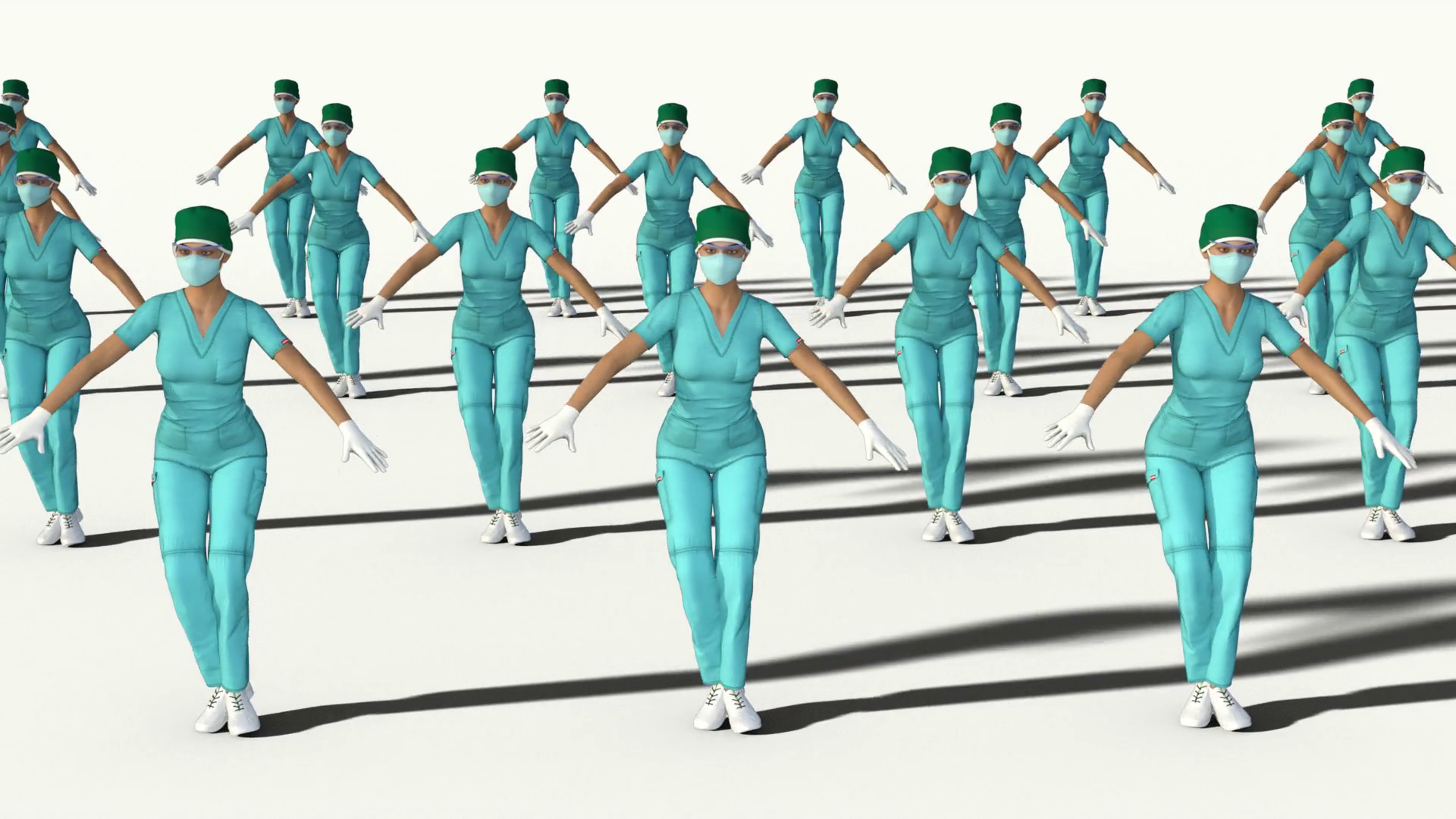 Crowd Of Doctors Masked Dancing Animation Stock Motion Graphics SBV ...