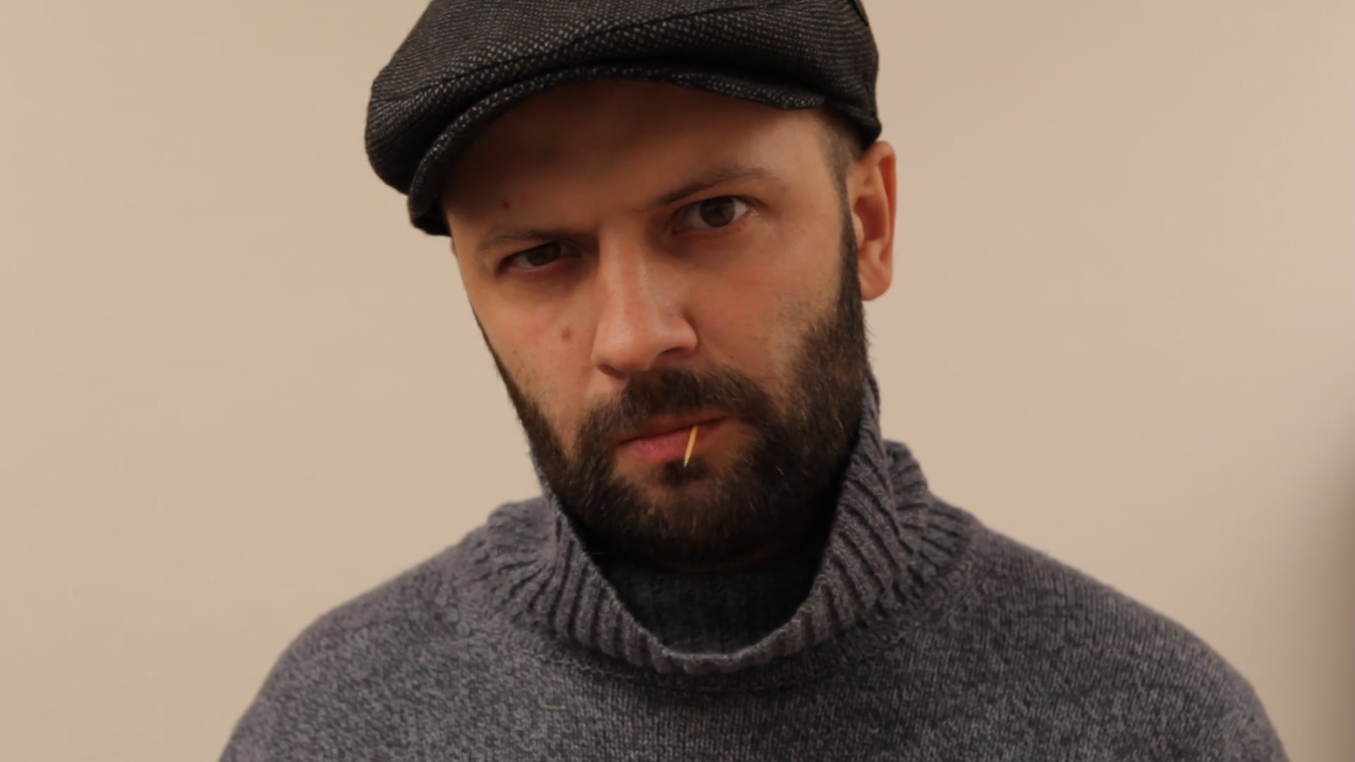 Man With Toothpick In Mouth Bandit Thief Stock Footage SBV-337958436 ...