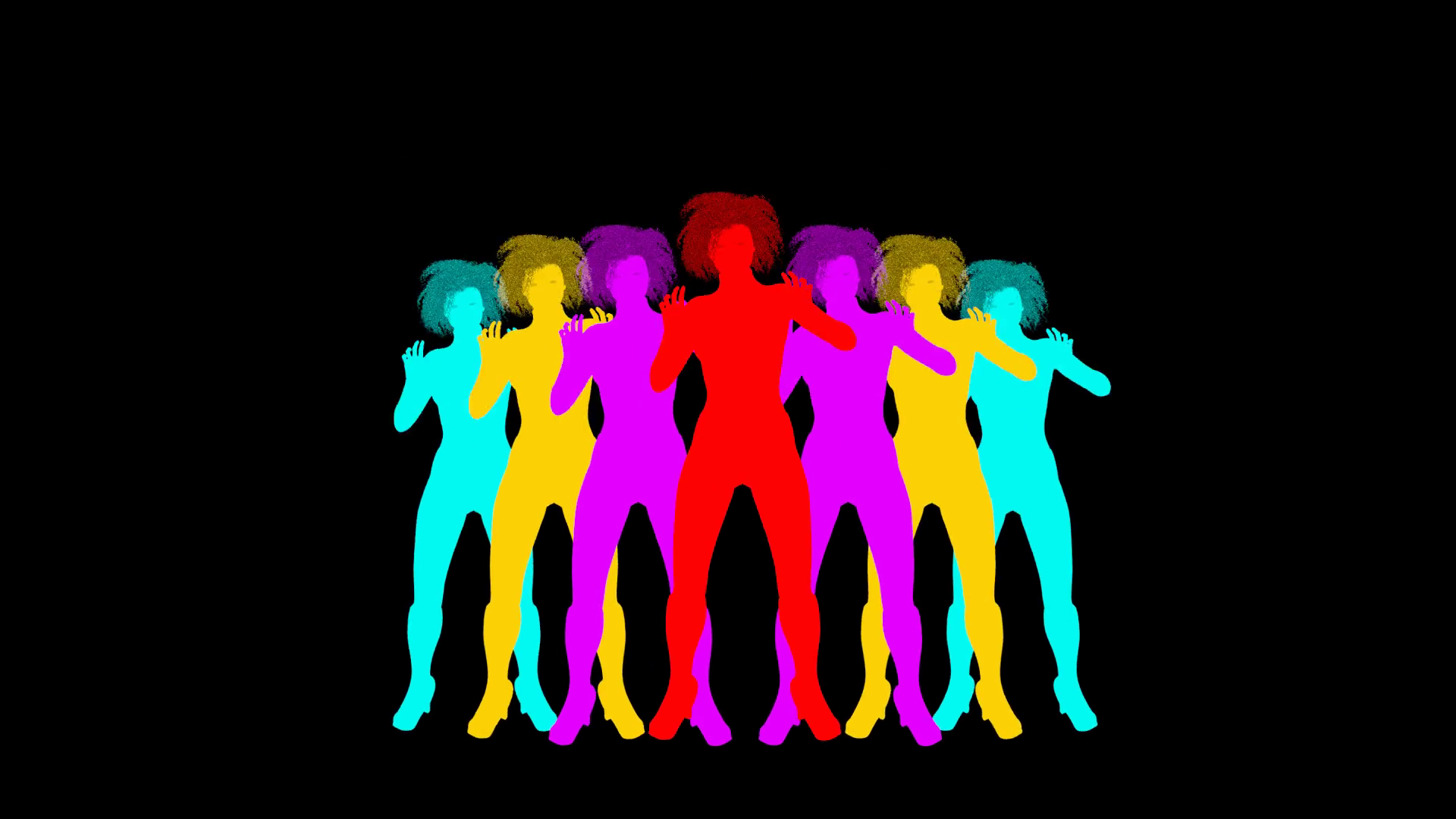 Pop Art Multi-colored Models Of Girls Stock Motion Graphics SBV ...