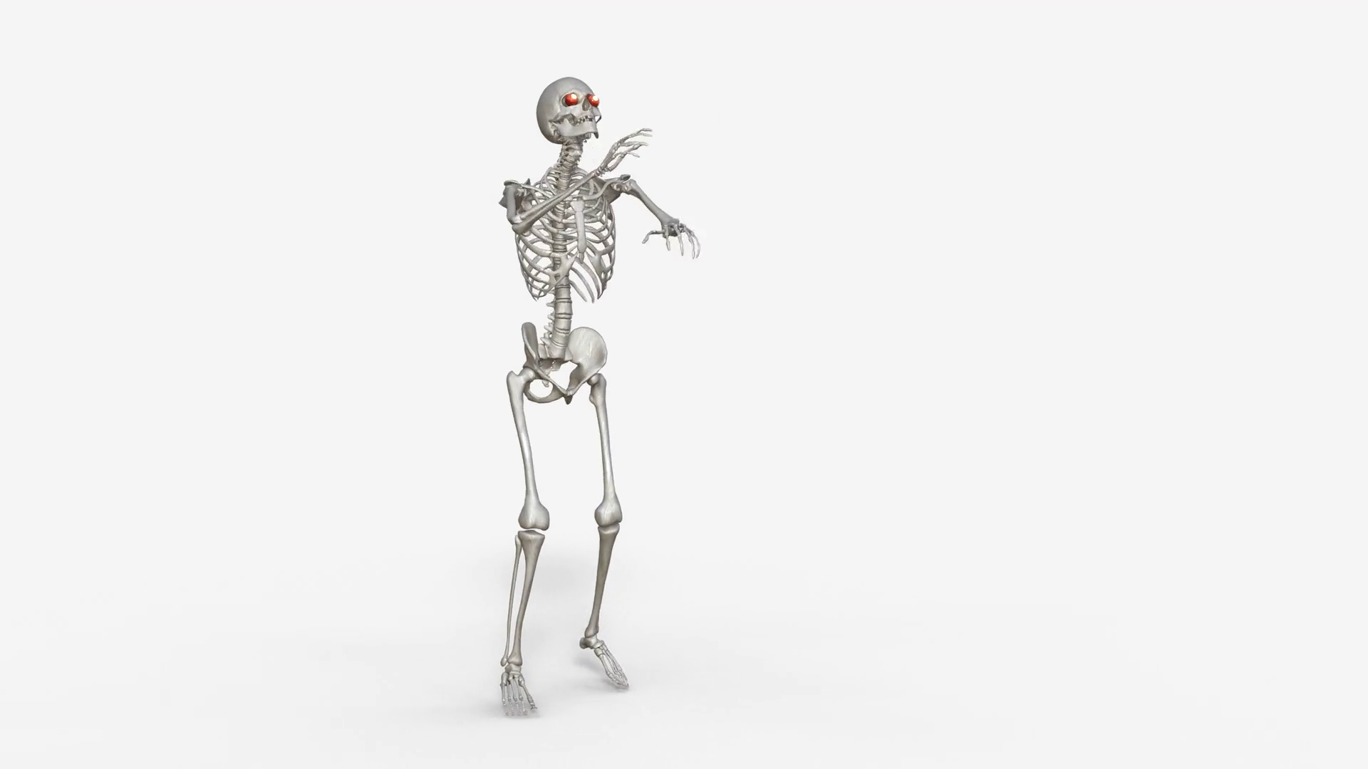 Skeleton Goes Forward Loop Alpha Channel Stock Motion Graphics SBV ...