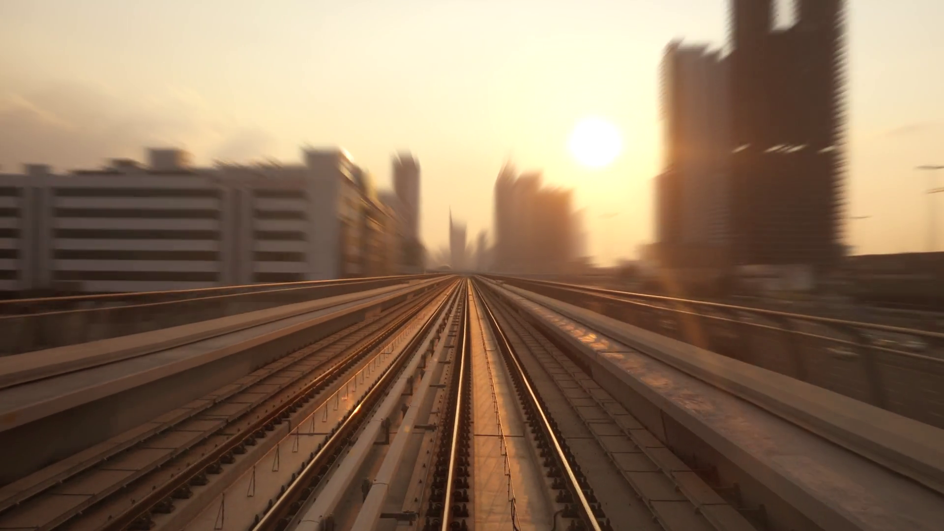 Pov Train View Of Modern Cityscape Skyline Stock Footage SBV-349089824 ...