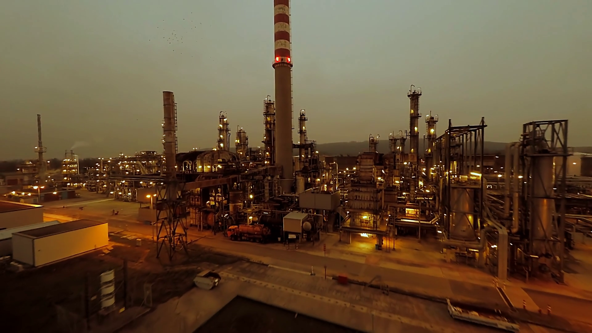 An Industrial Oil Refinery Plant Scene Is Stock Footage SBV-349373093 ...