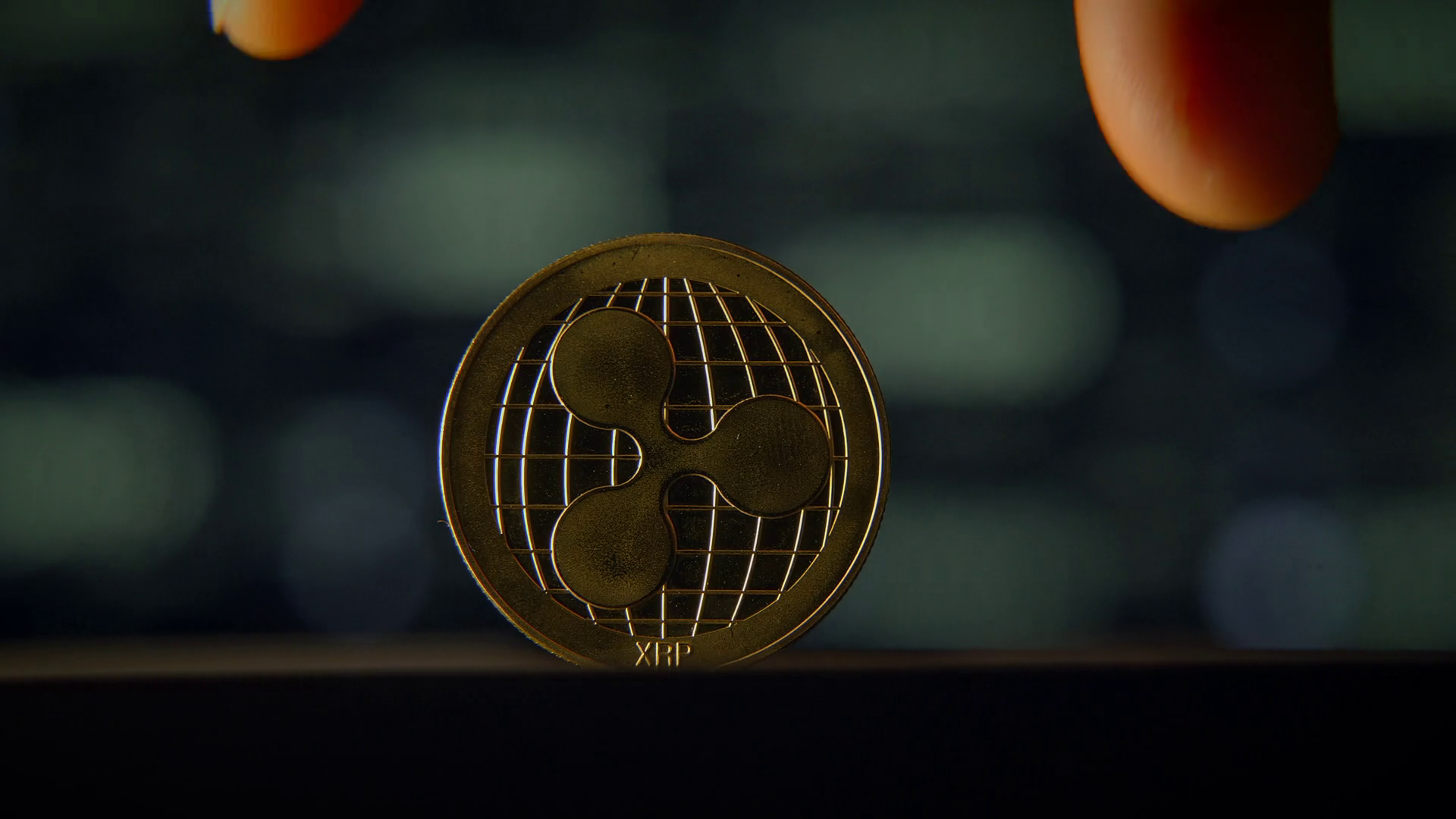 Ripple Coin Displayed On Digital Background Stock Footage SBV-351681457 ...