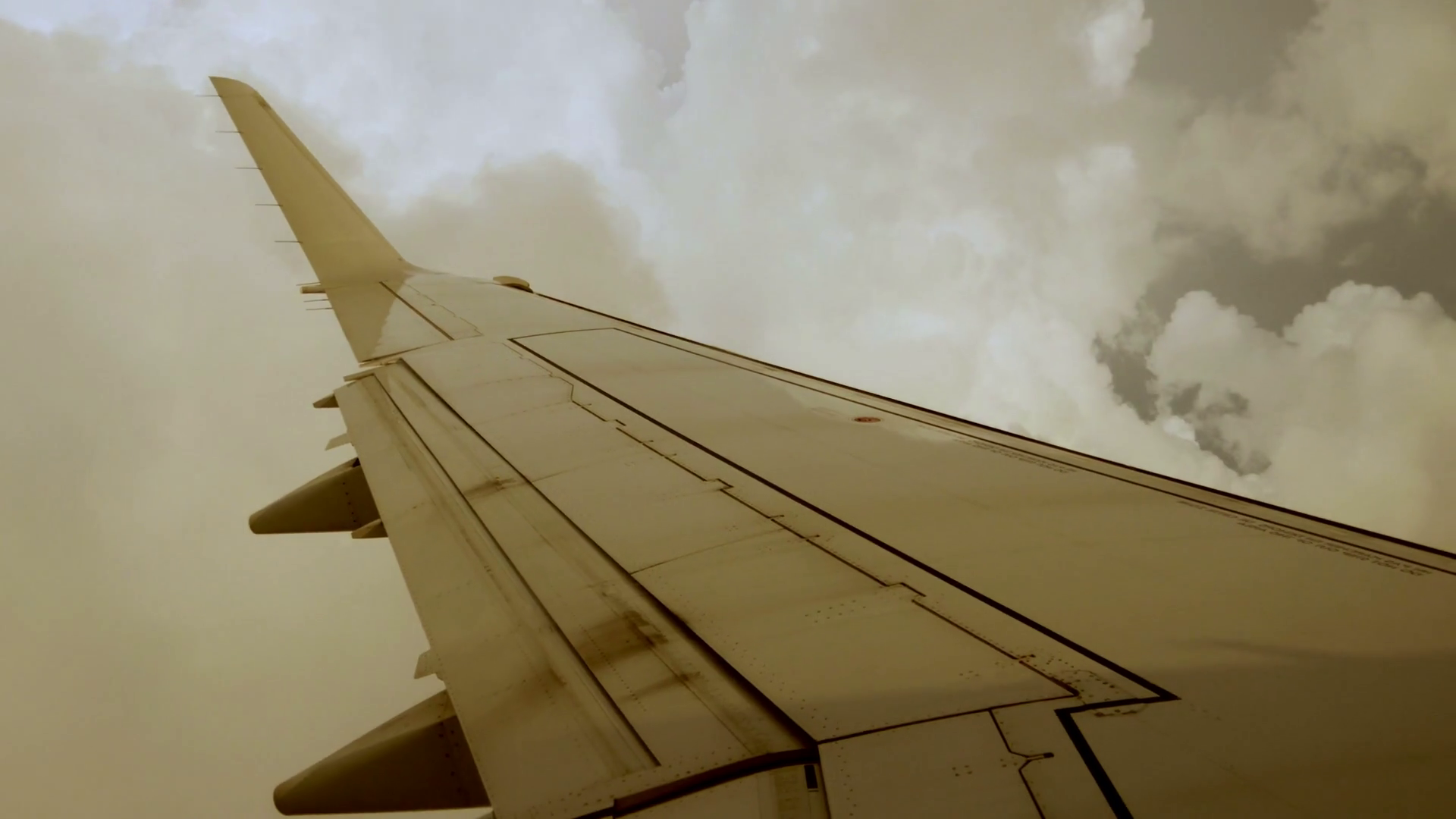 Flying Trough Storm Clouds Airplane Window Stock Footage SBV-307894279 ...