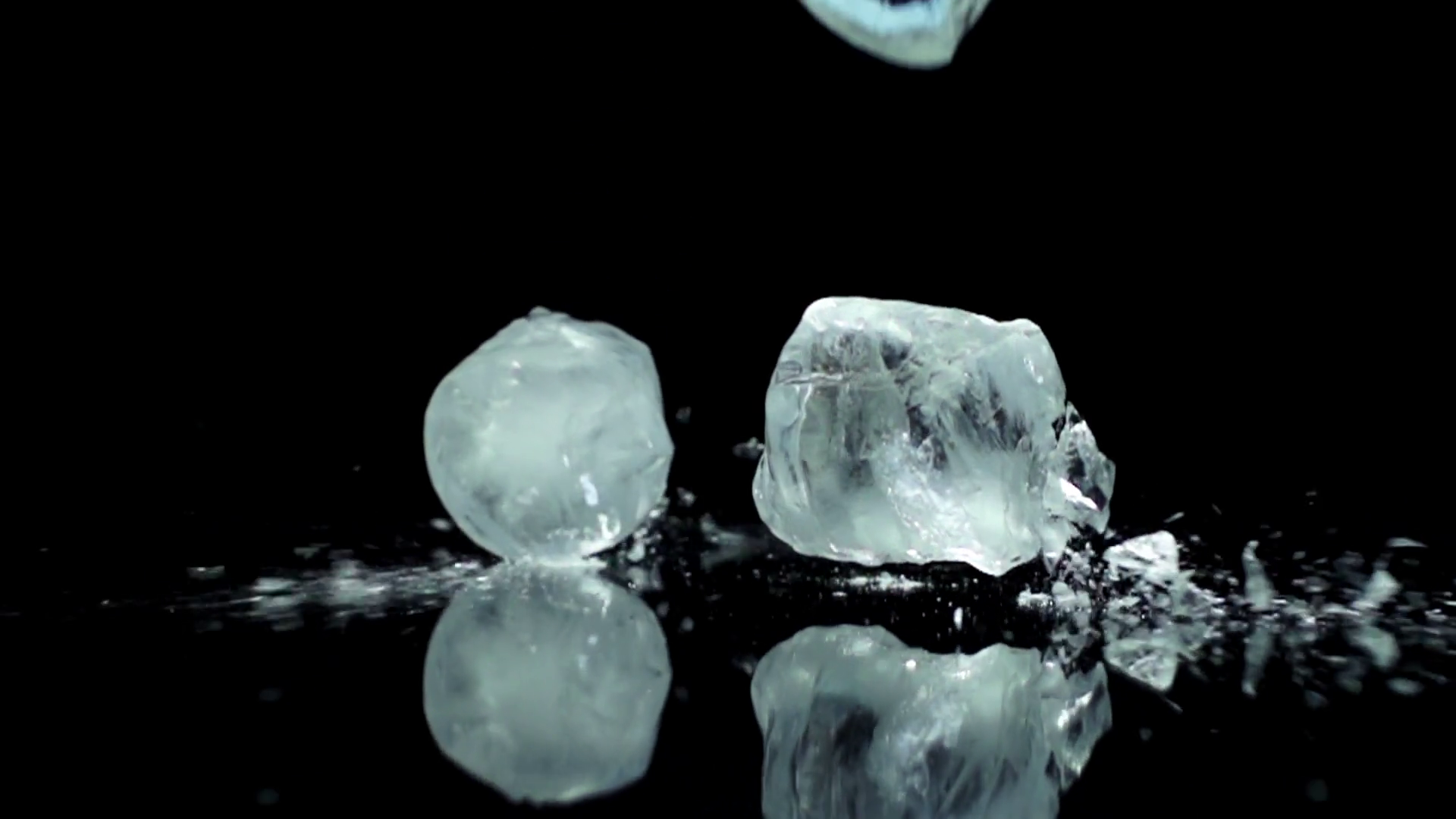 ice cubes dropping in super slow motion high speed camera Stock Video ...