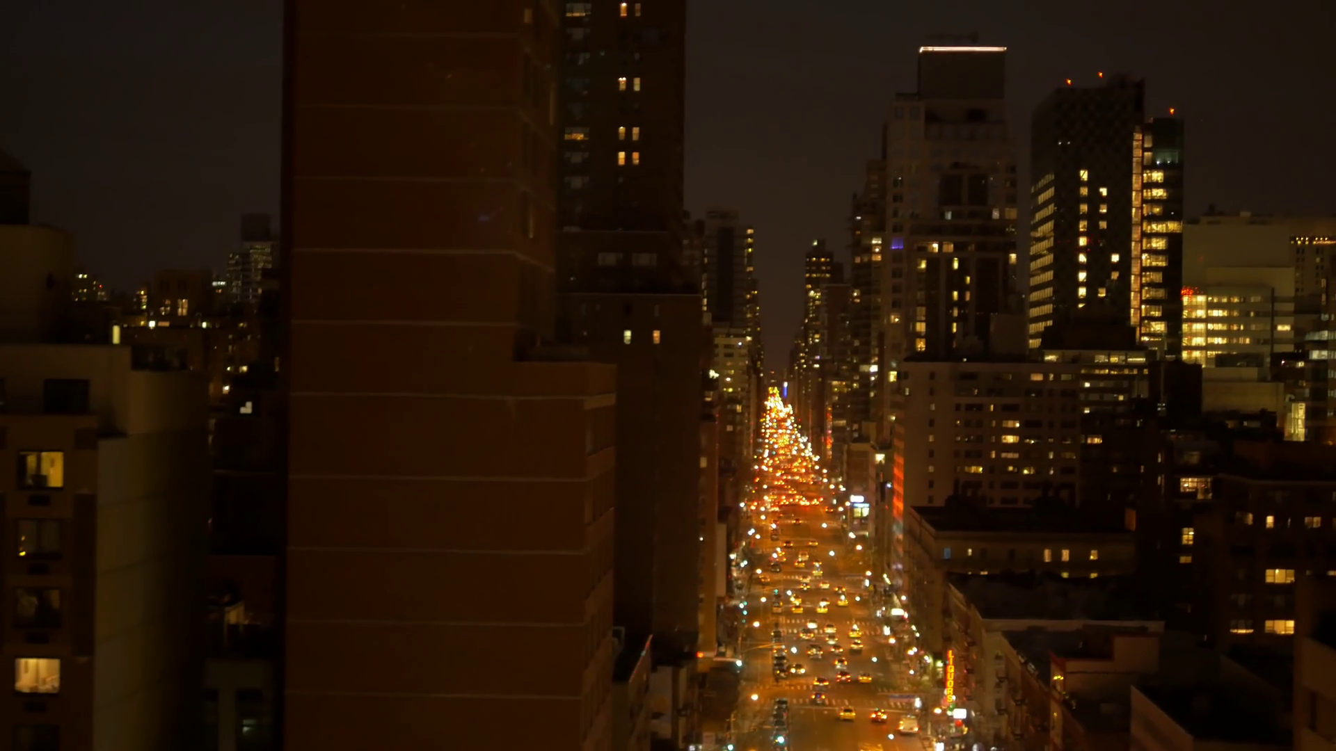 Overlooking City At Night Aerial View Of Big Stock Footage SBV ...