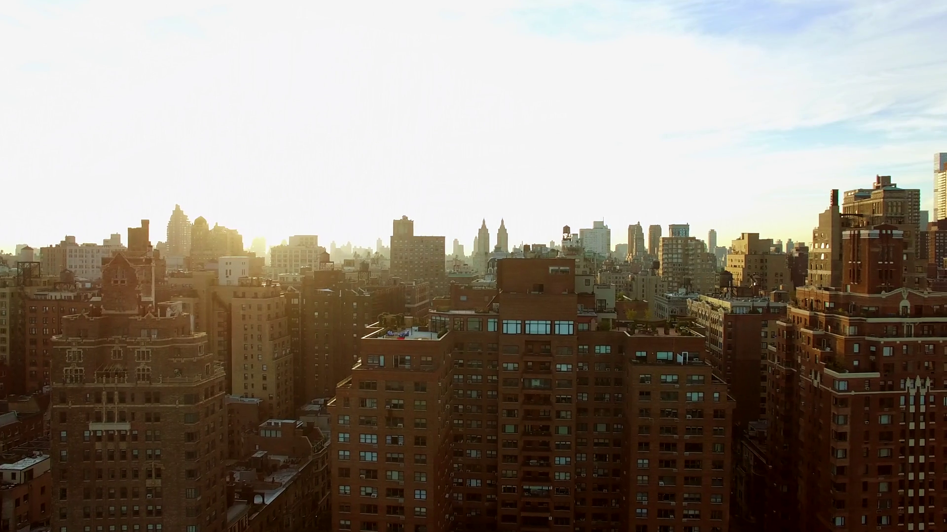 Overlooking City Business District Skyline Stock Footage SBV-305229733 ...