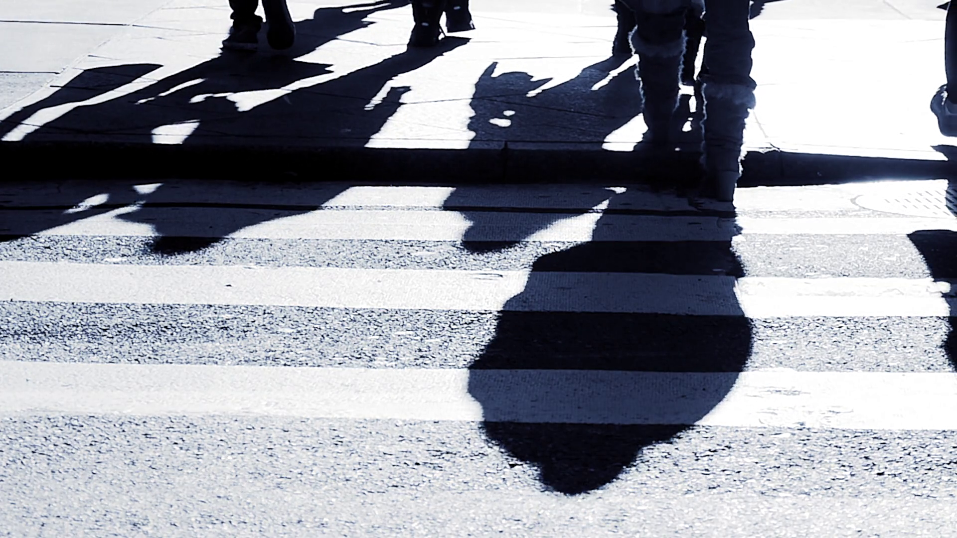 Silhouette Shadow Of Walking People Stock Footage SBV-307651708 ...