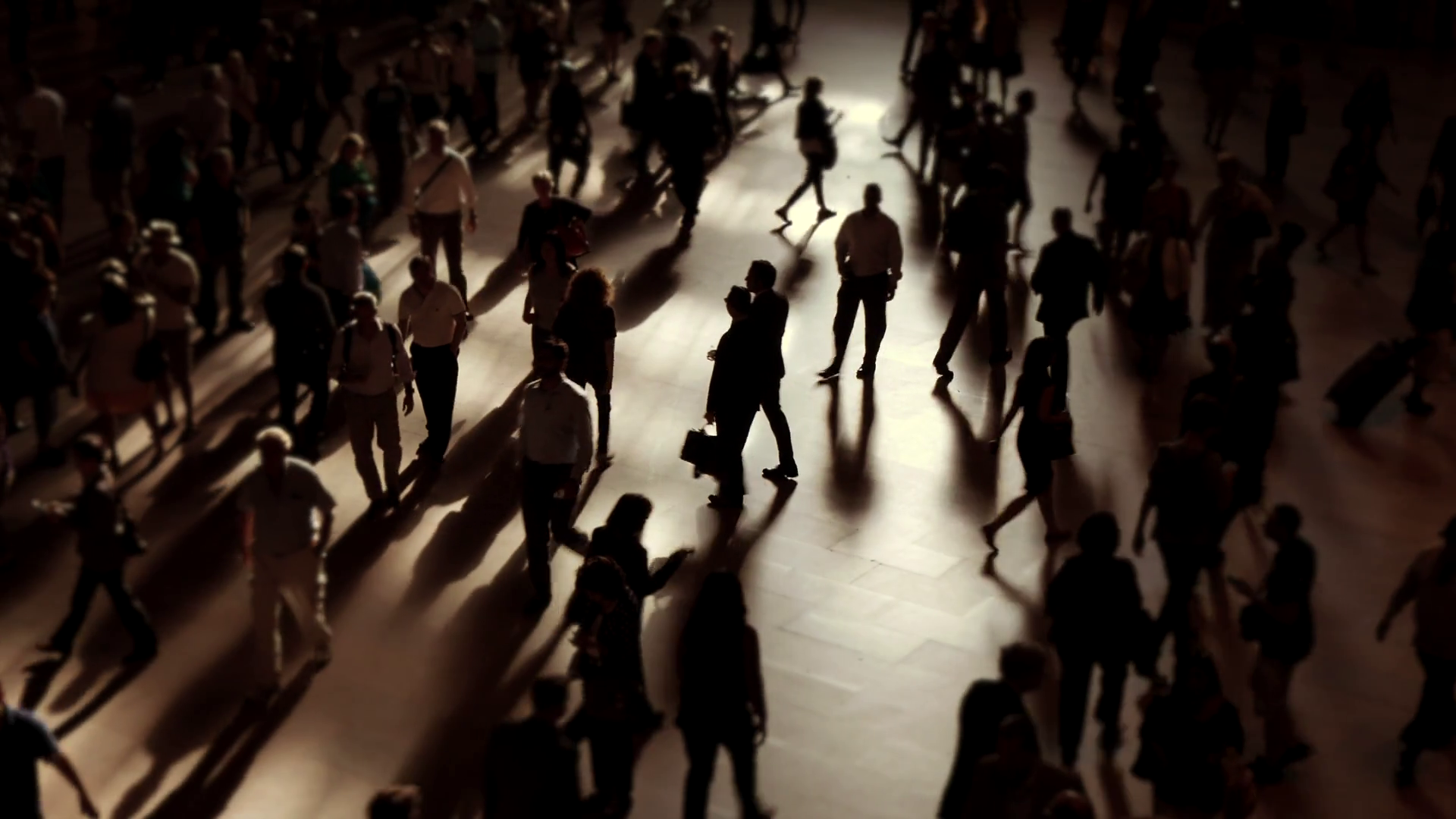 Slow Motion Of Crowds Of People Walking On Stock Footage SBV-308827270 ...