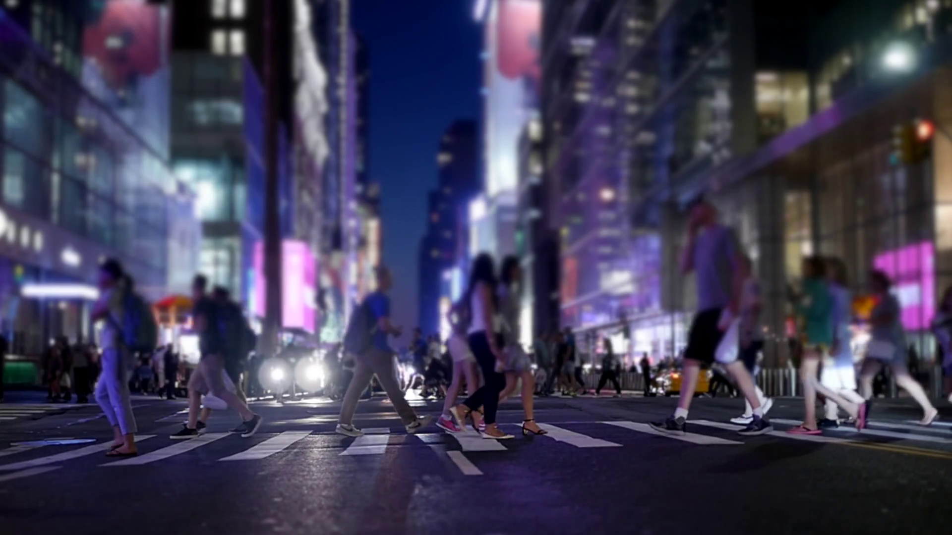 Urban City Life Scene Of People Crossing Stock Footage SBV-308827205 ...