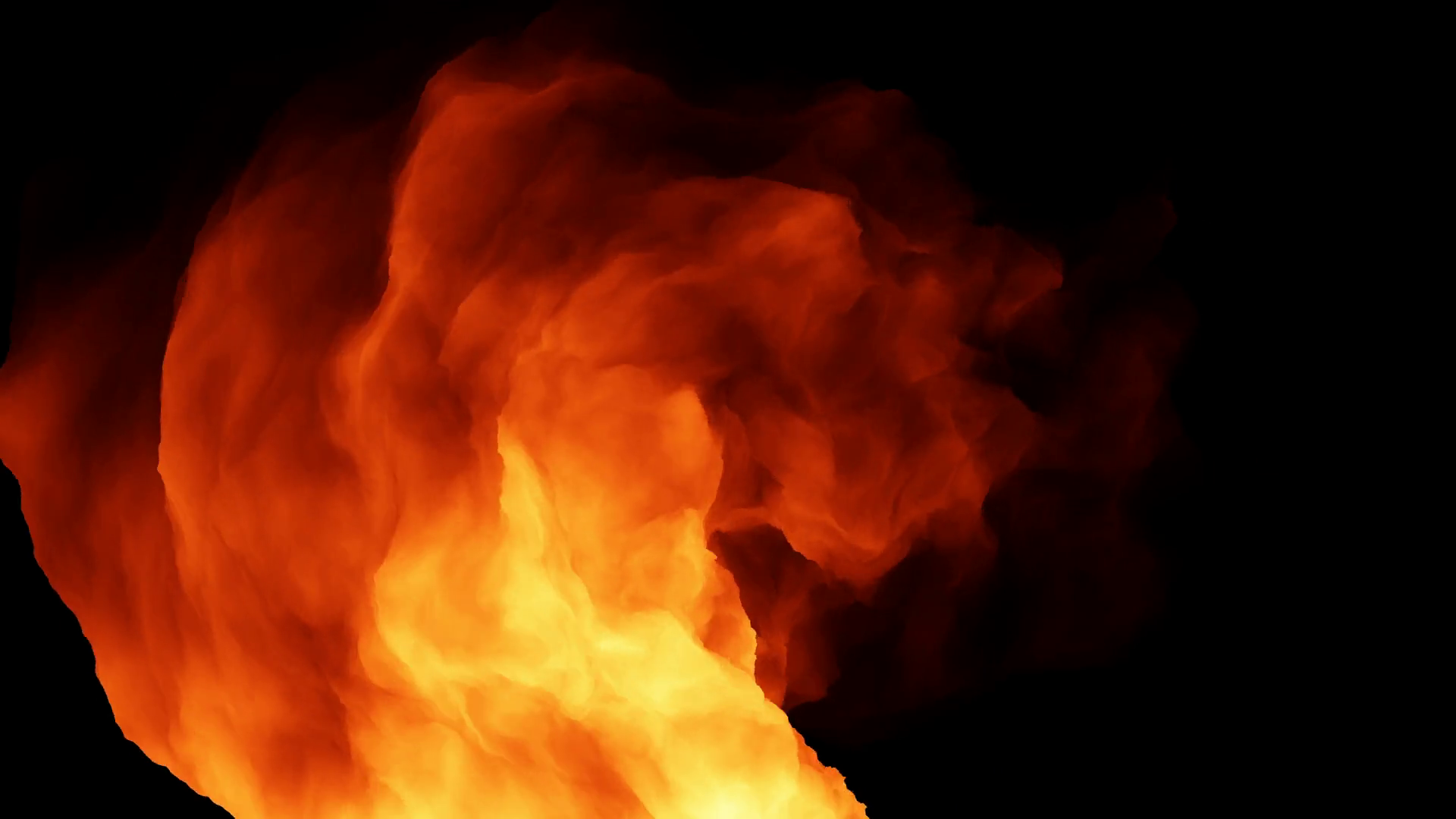 Fire Flames Burning Isolated On Black Stock Motion Graphics SBV ...