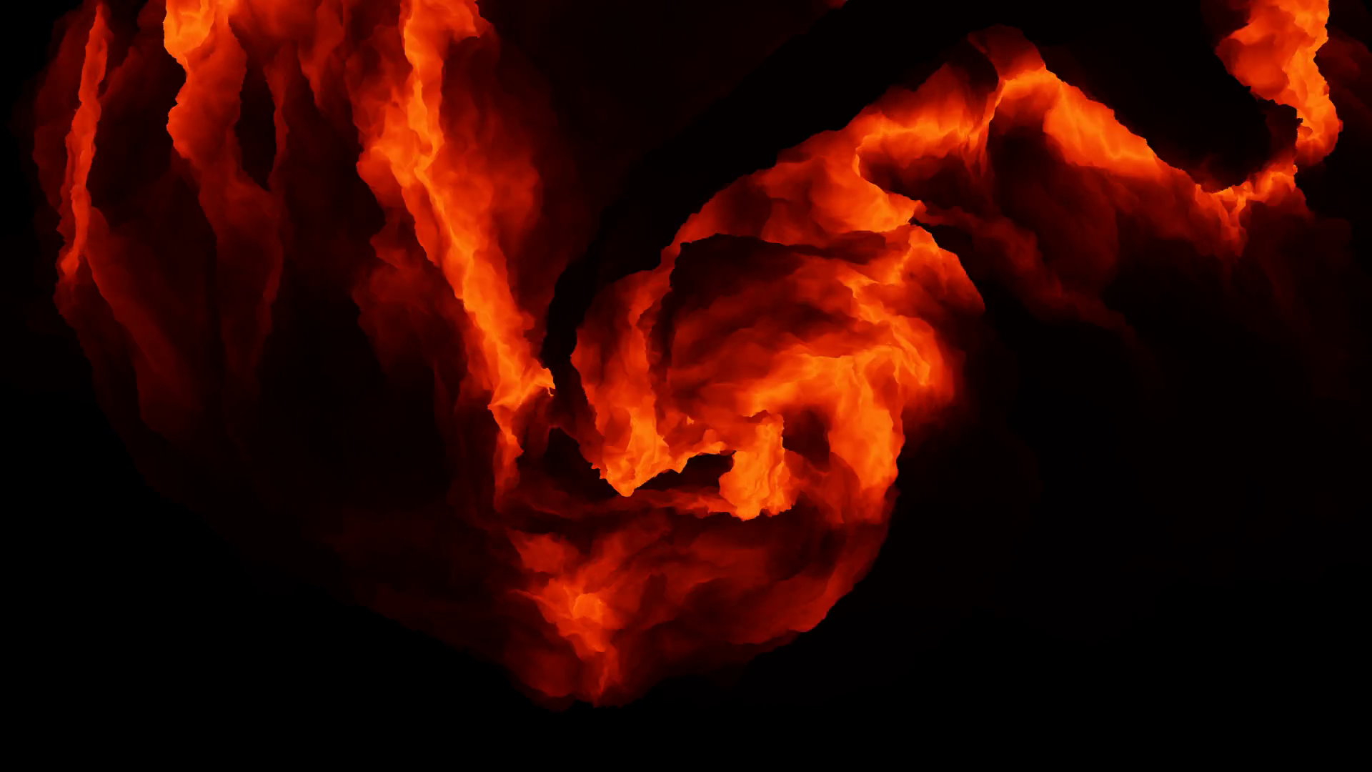 Fire Flames Burning Isolated On Black Stock Motion Graphics SBV ...