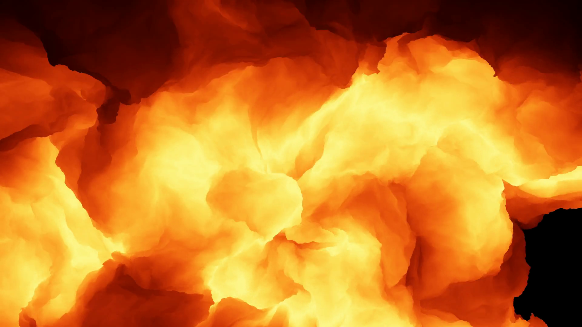 Fire Flames Burning Isolated On Black Stock Motion Graphics SBV ...