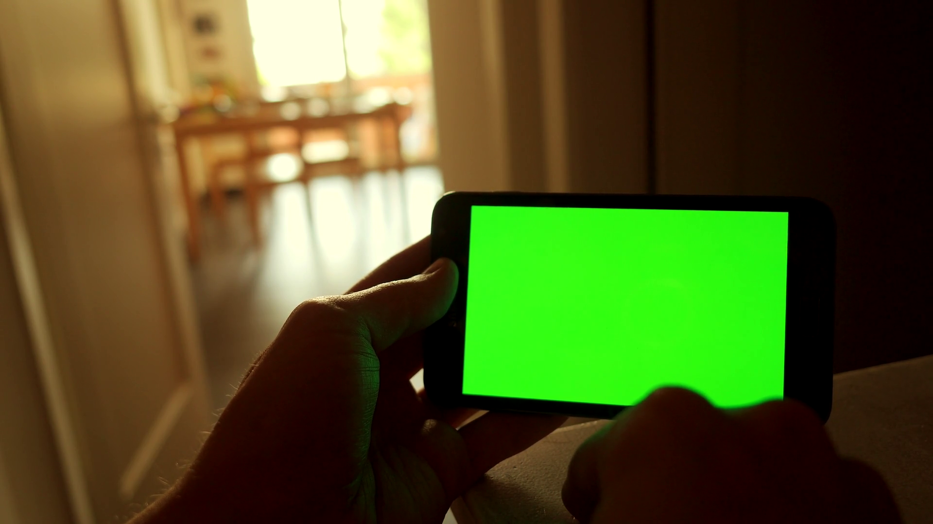 Smart Phone Display With Green Screen In Stock Footage SBV-348404544 ...
