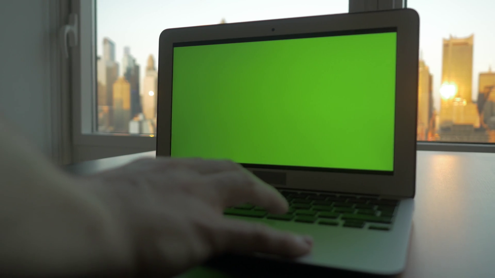 Computer Screen Isolated On Green-screen Stock Footage SBV-348400179 ...