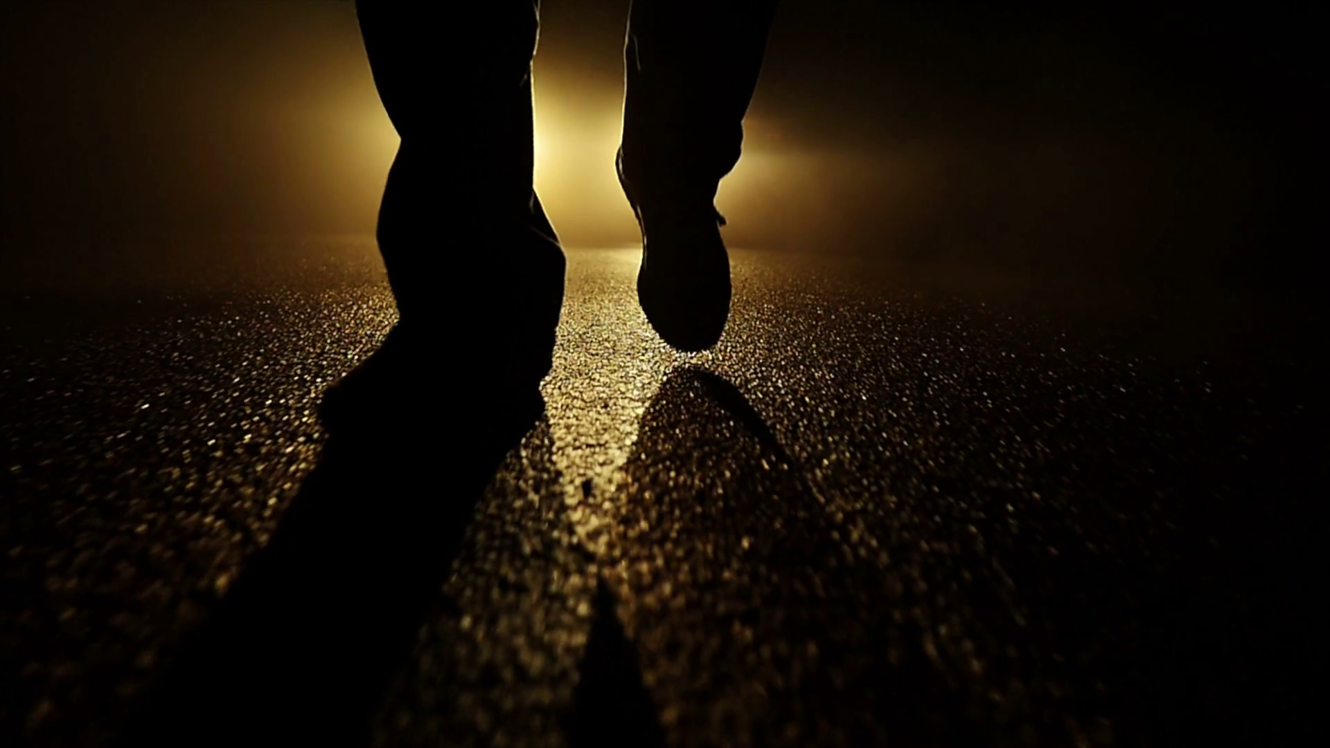 Silhouette Of Spooky Scary Man Walking Steps Stock Footage SBV ...