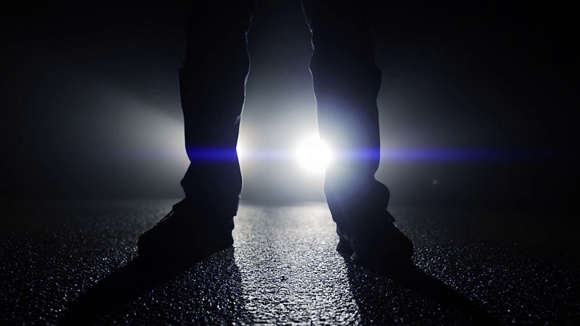 Silhouette Of Spooky Scary Man Walking Steps Stock Footage SBV ...