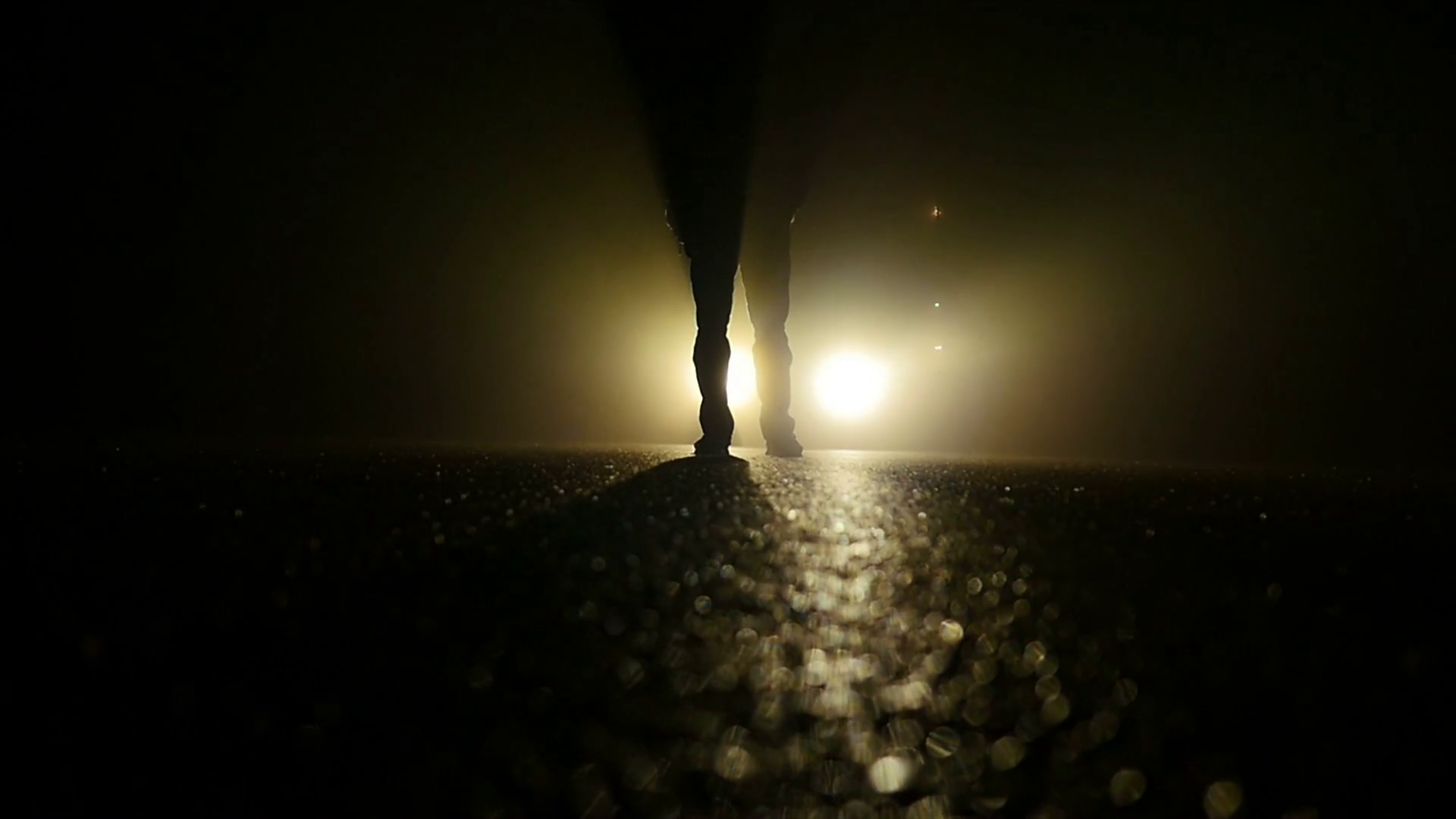 Silhouette Of Spooky Scary Man Walking Steps Stock Footage SBV ...