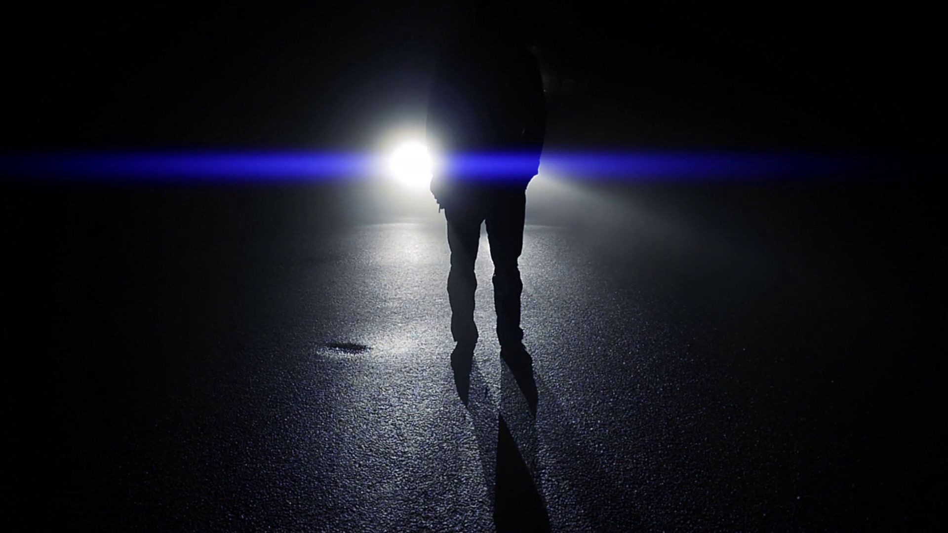 Silhouette Of Spooky Scary Man Backlit Stock Footage SBV-348399819 ...