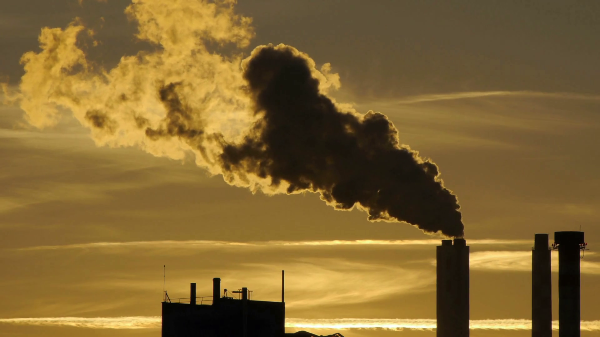 Industrial Factory Pollution Carbon Emission Stock Footage SBV ...