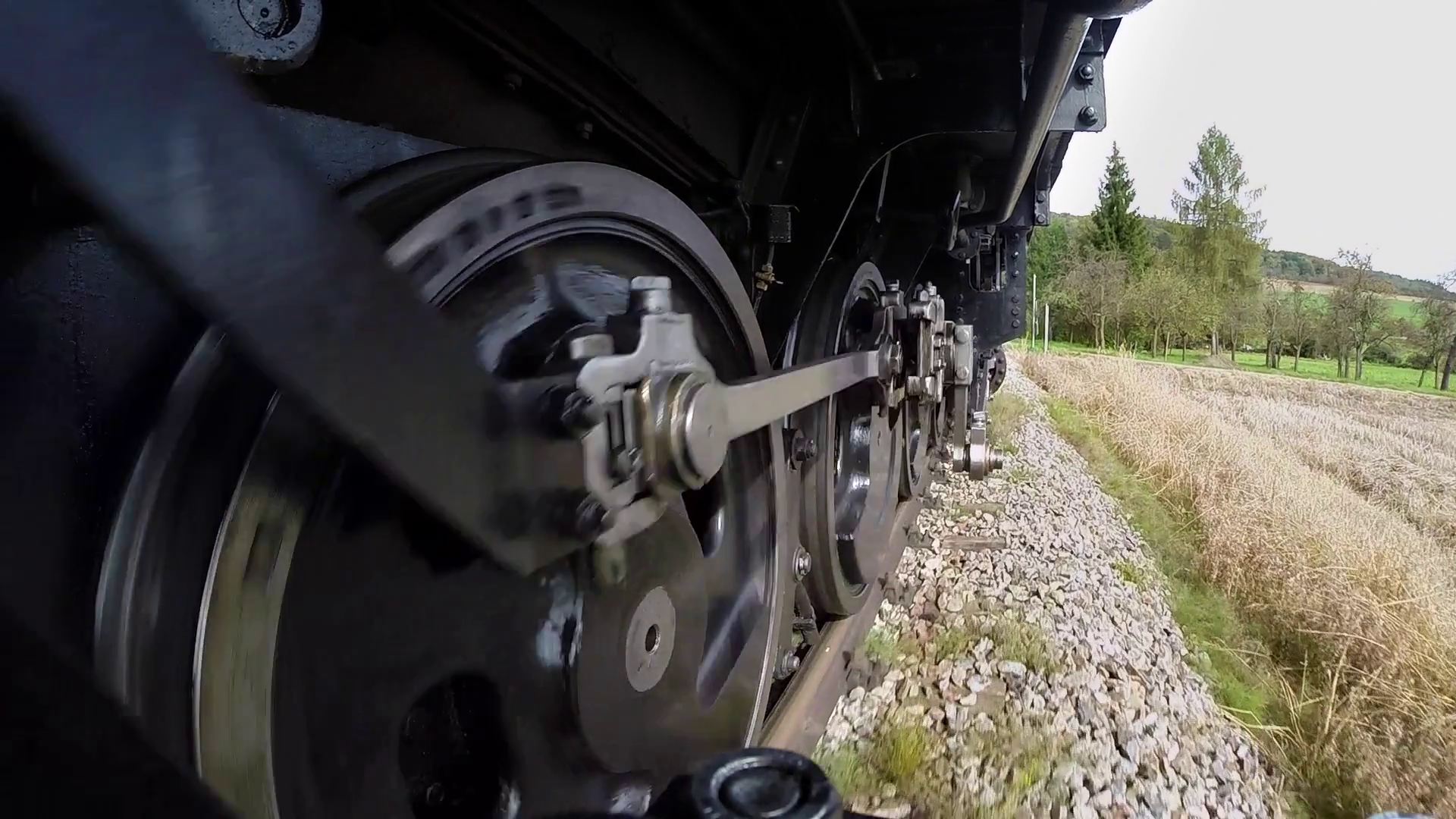 Close Up View Of Wheels Of Moving Vintage Stock Footage SBV-348395706 ...