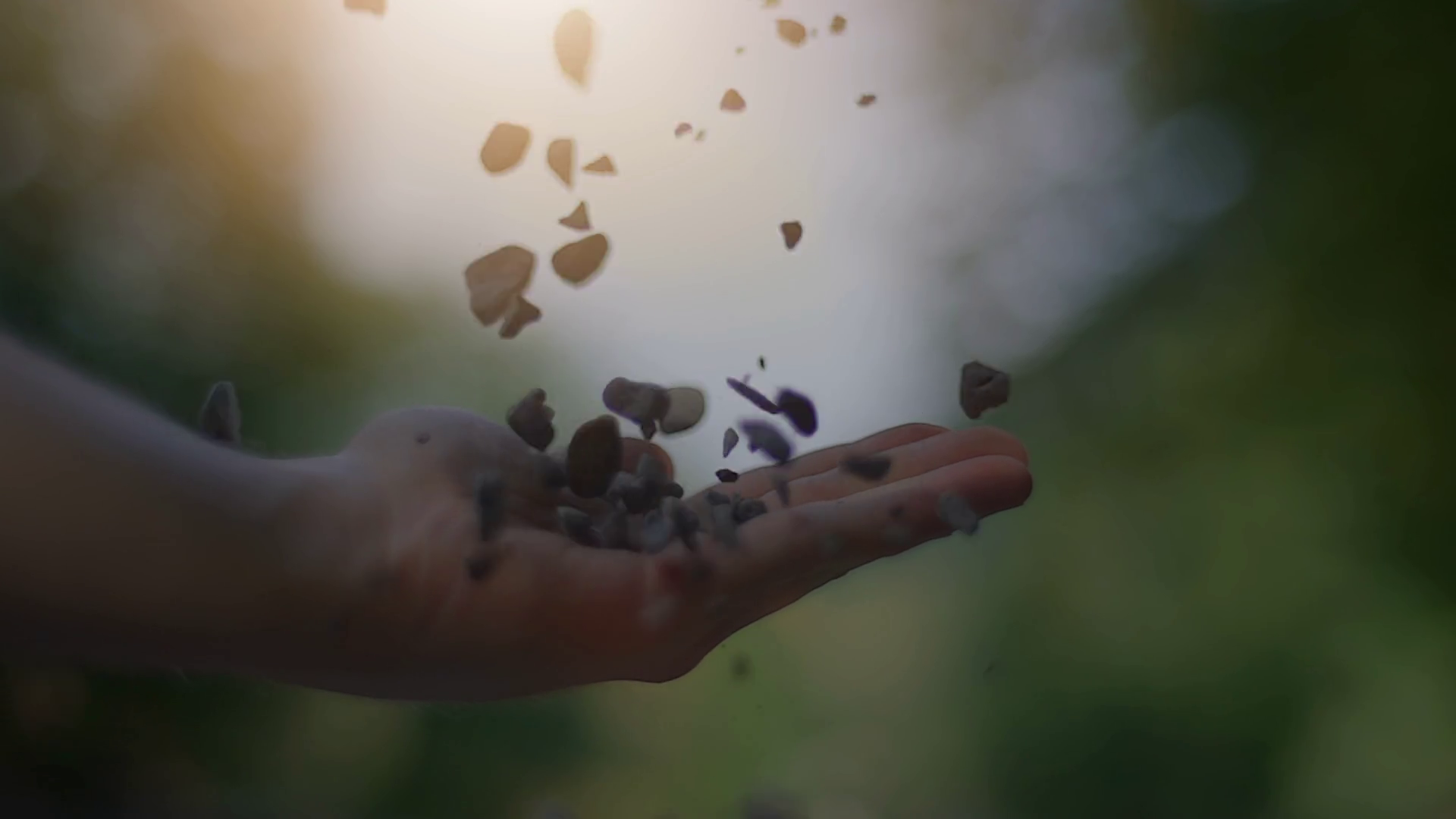 Person Touching Feeling Stones Rocks Stock Footage SBV-348409056 ...