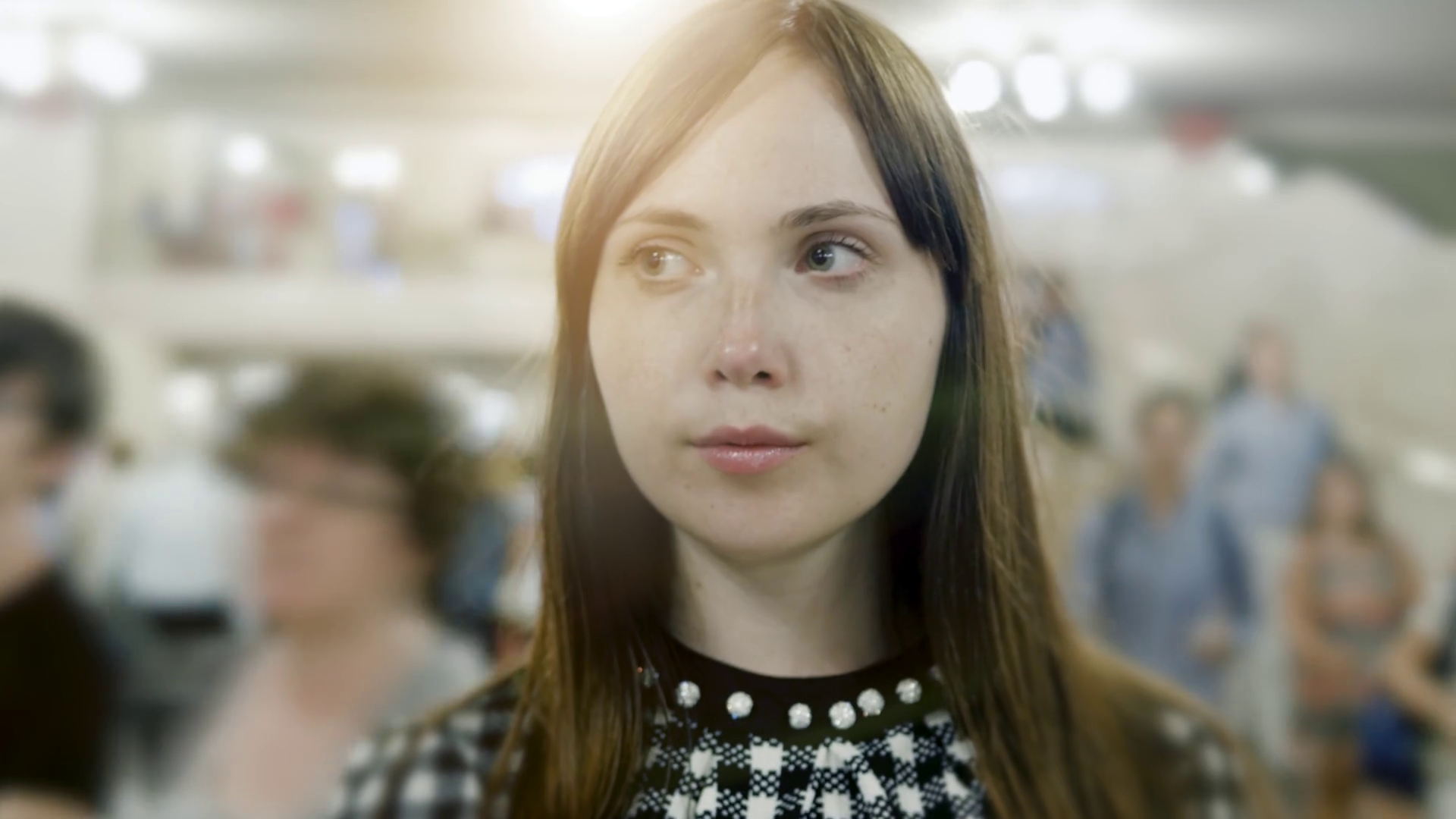 Beautiful Female Person Standing Out Of Stock Footage SBV-348462247 ...