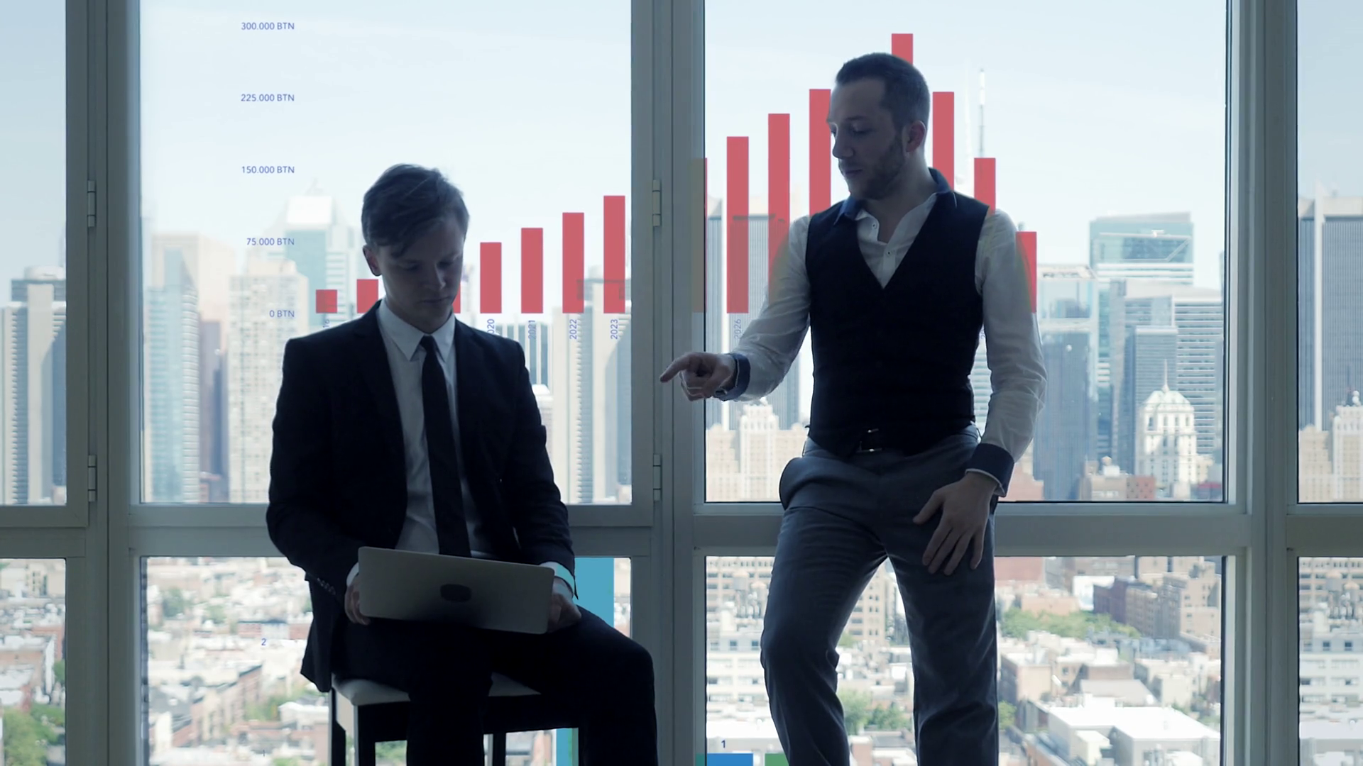 Conversation Of Male Business Partners Stock Footage SBV-348442812 ...