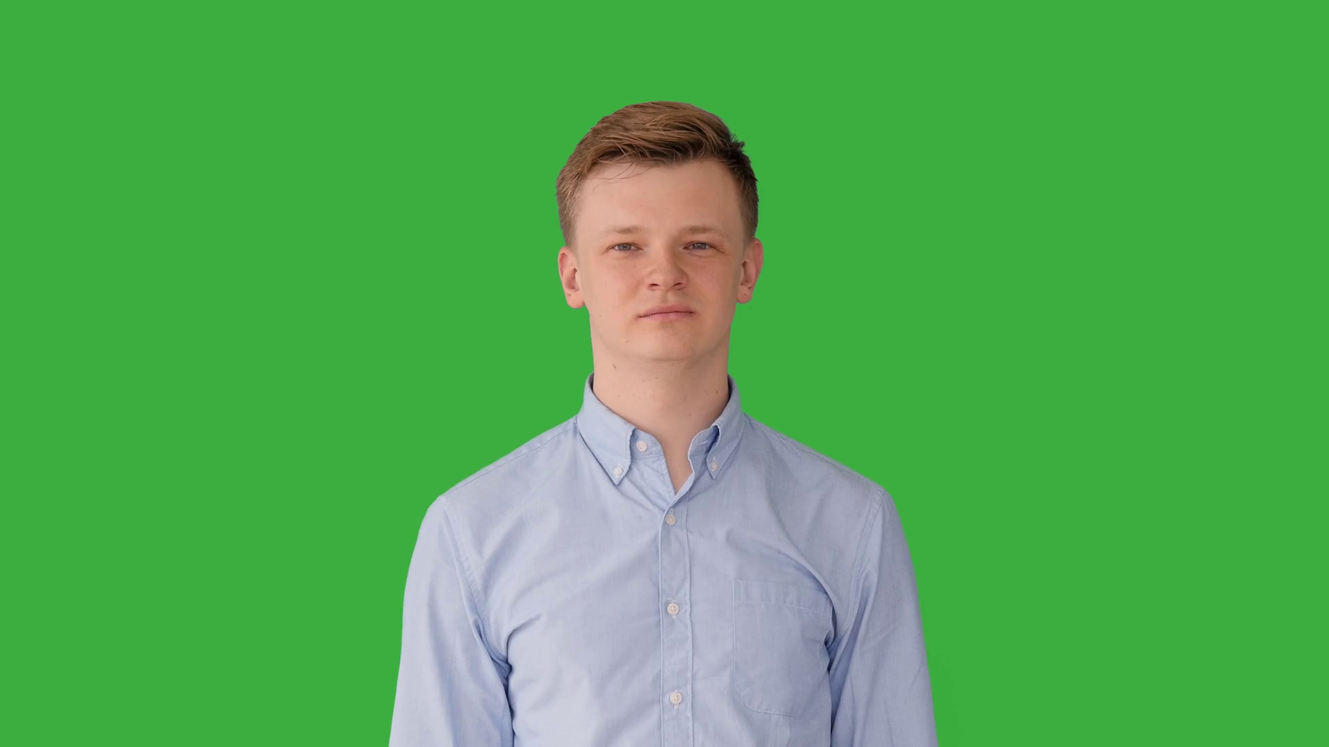 Young Caucasian Man Isolated On Green Screen Stock Footage SBV ...
