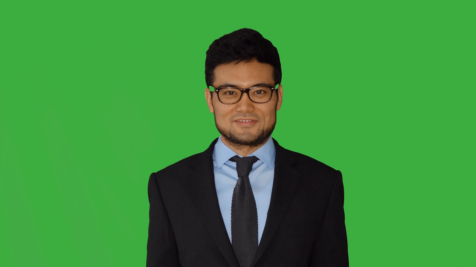Asian Man Standing Isolated On Green Screen Stock Footage SBV-348455848 ...