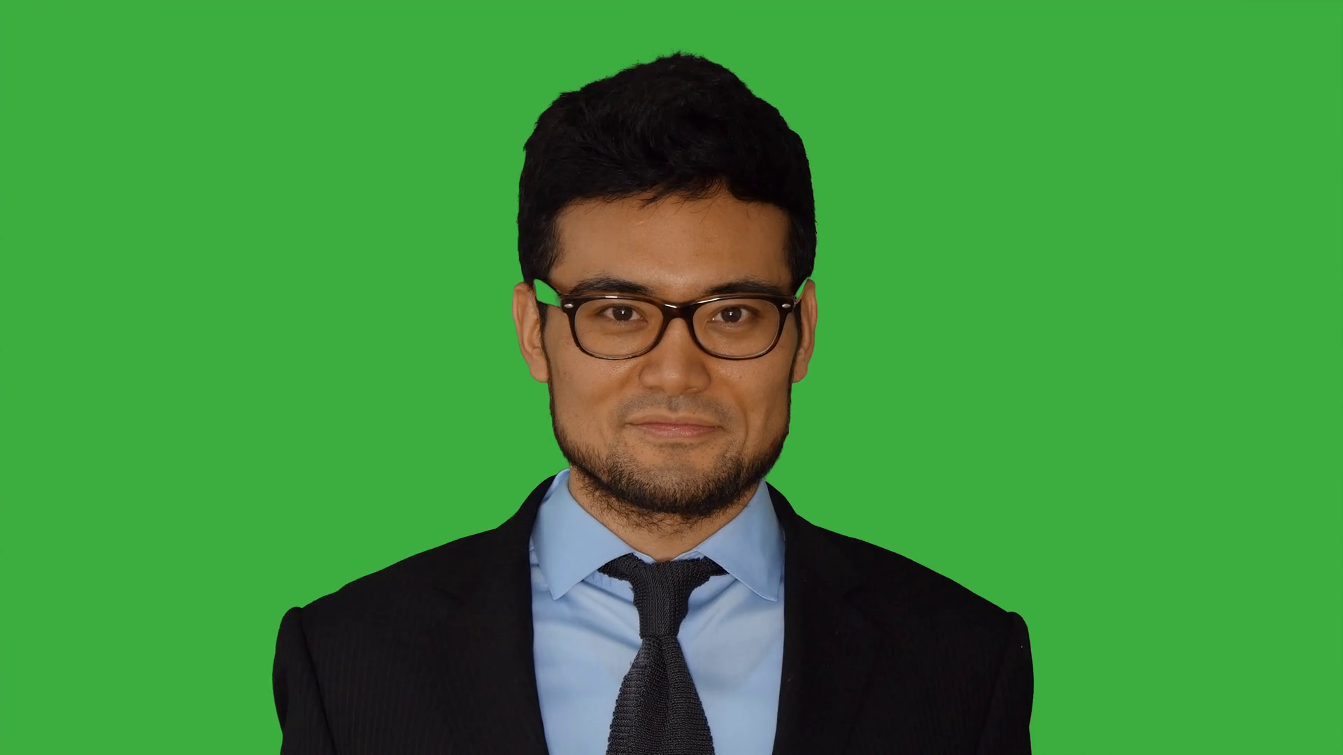 Asian Man Standing Isolated On Green Screen Stock Footage SBV-348455590 ...