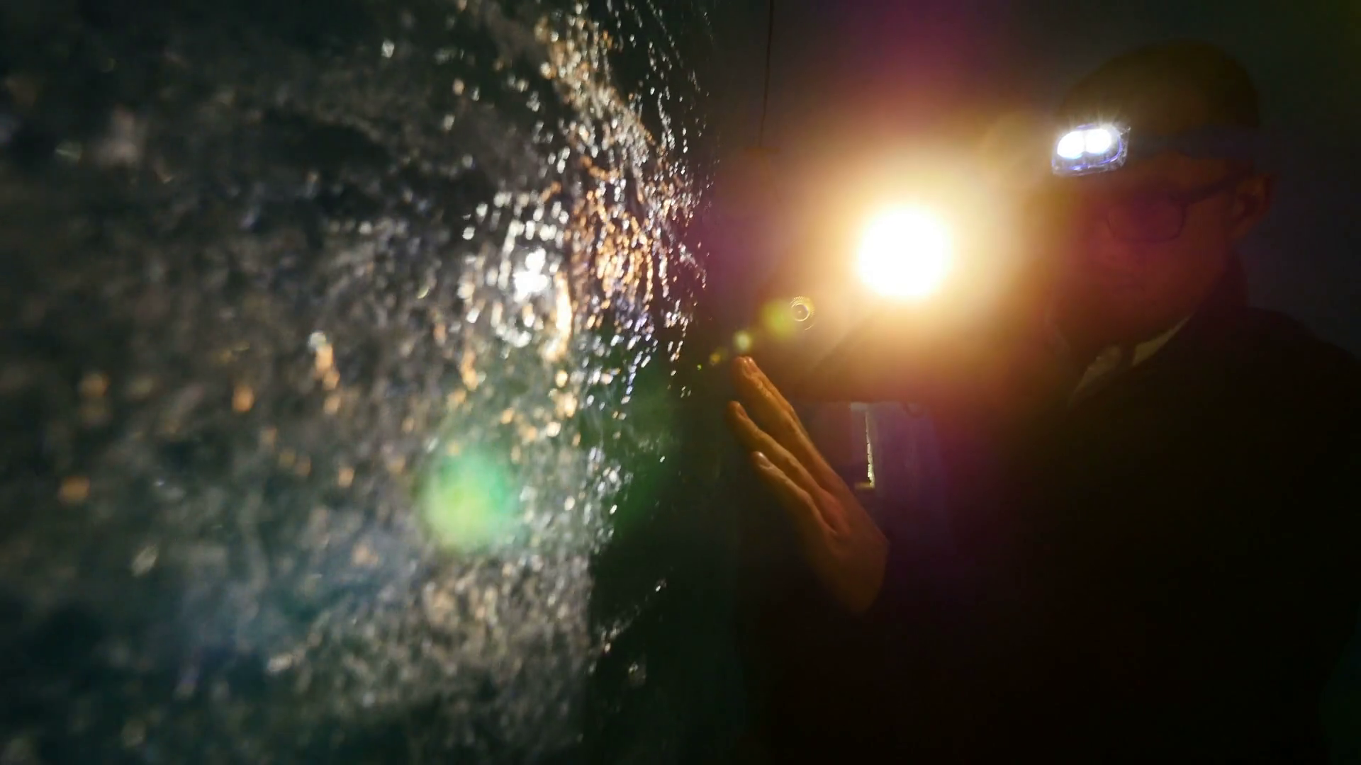 Male Explorer Researcher Walking Inside Stock Footage SBV-348456186 ...